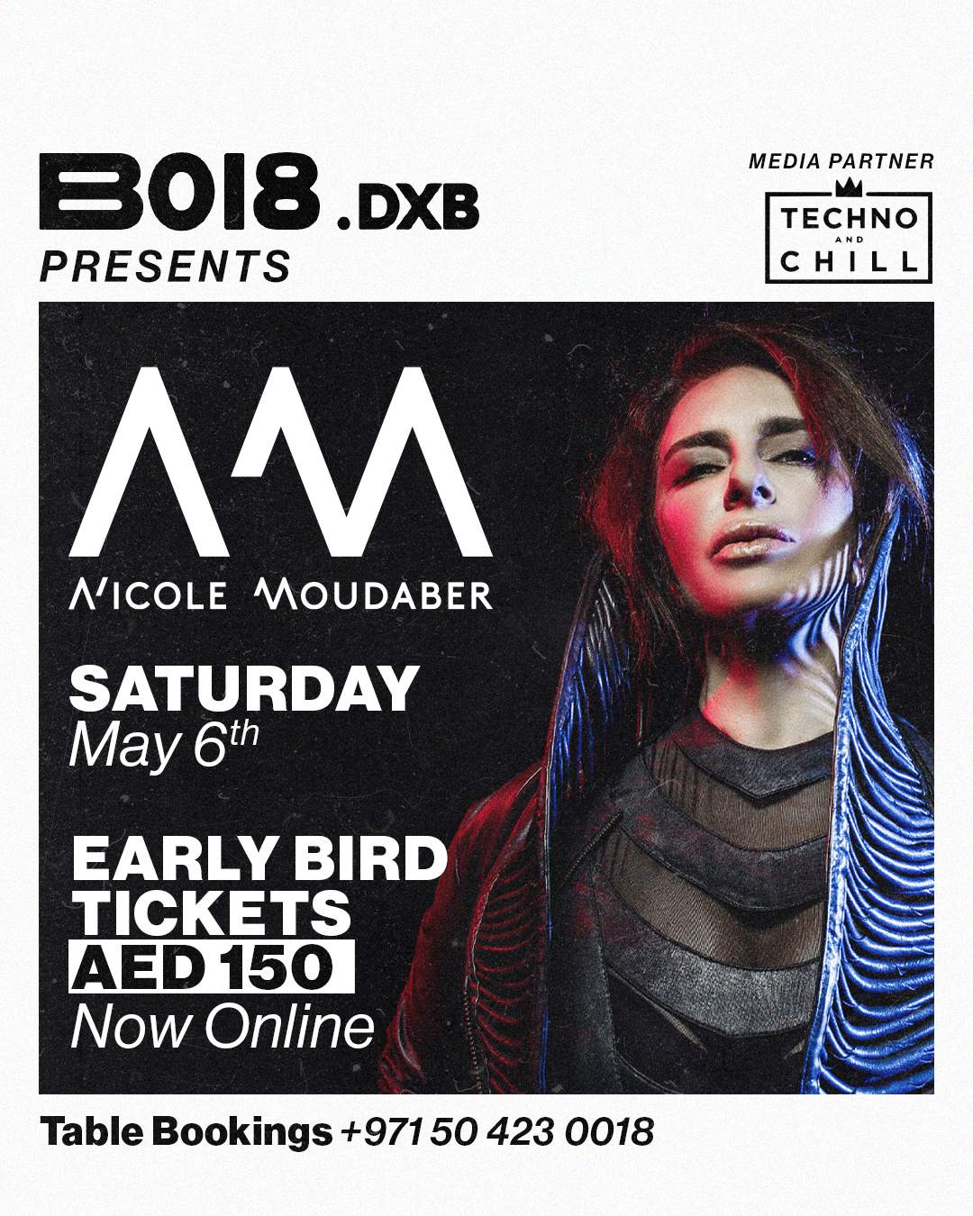 Queen of techno Nicole Moudaber at B018.DXB, Dubai