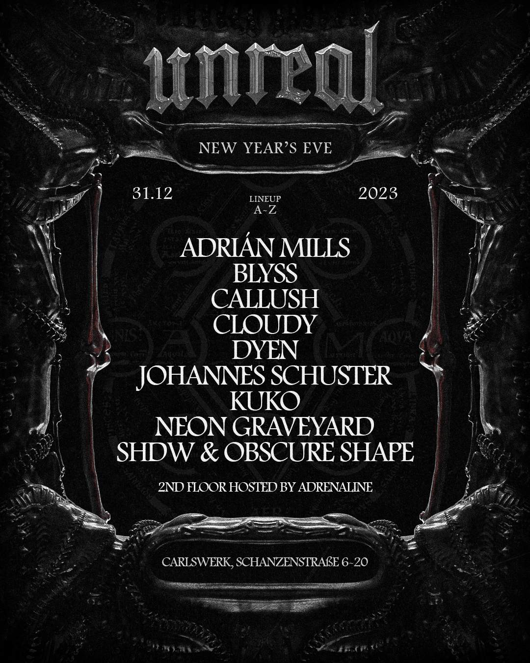 unreal NYEve-Rave x DYEN, SHDW & Obscure Shape, CALLUSH, Cloudy, Adrián ...