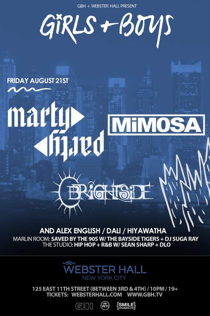 Girls & Boys ft Martyparty + Mimosa en Webster Hall, New York City