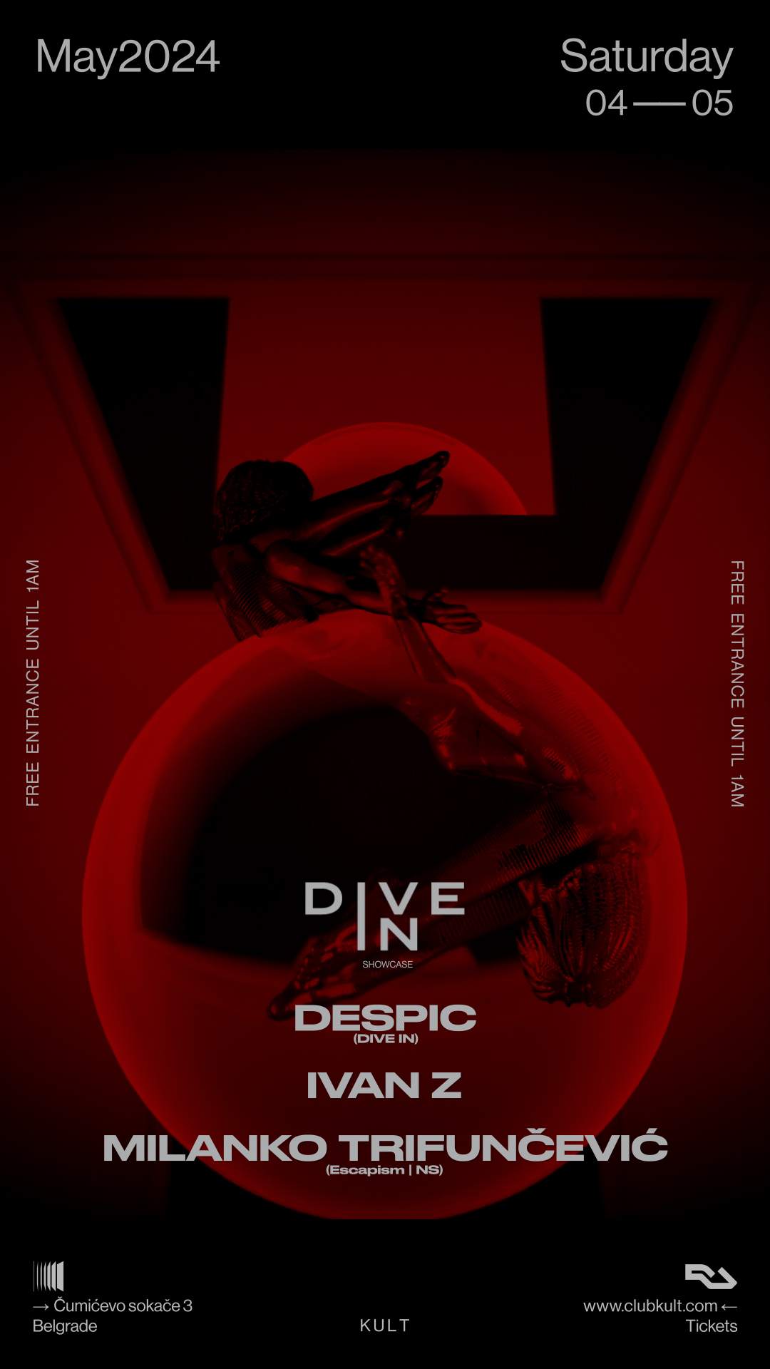 DIVE IN with IVAN Z, Despic, Milanko Trifunčević at Kult, Belgrade