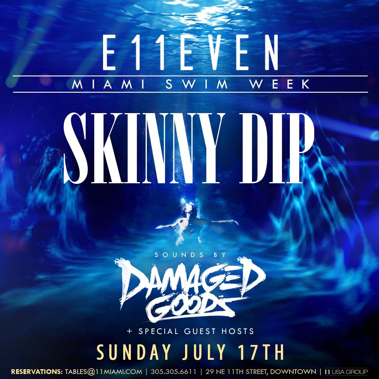 Miami Swim Week Skinny Dip bei E11EVEN MIAMI, Miami