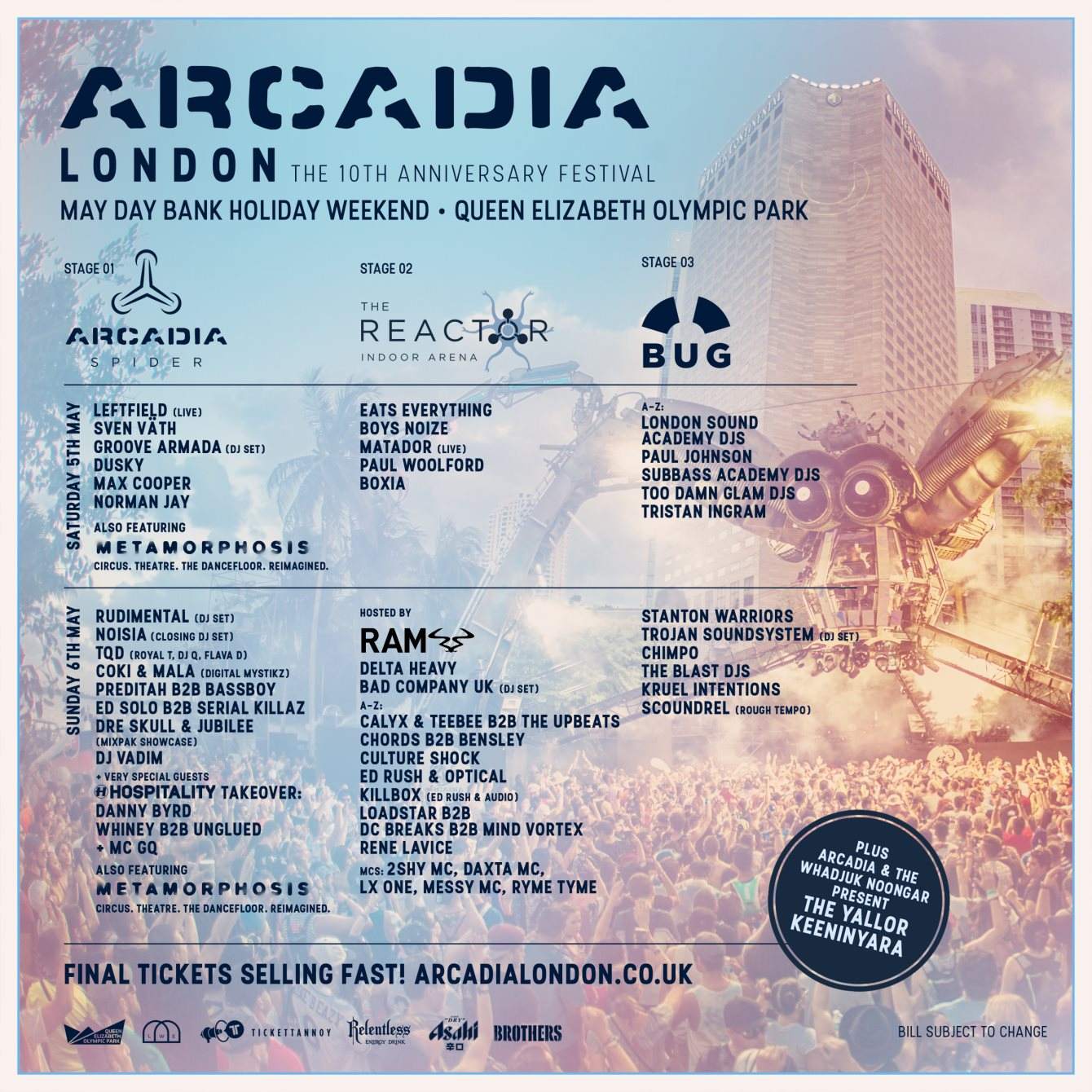 Arcadia Festival Day 1: Leftfield, Sven Vath, Groove Armada at Queen ...