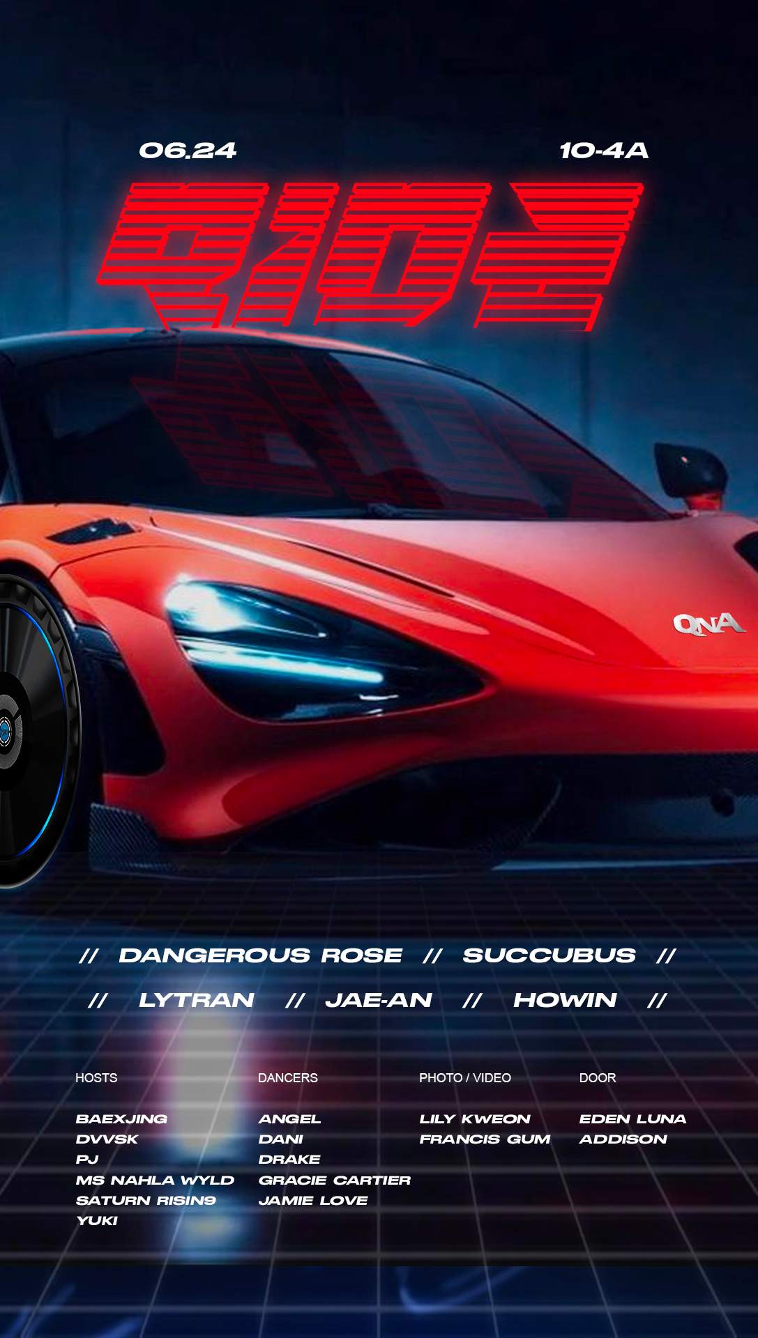 QNA presents RIDE at Los Globos, Los Angeles