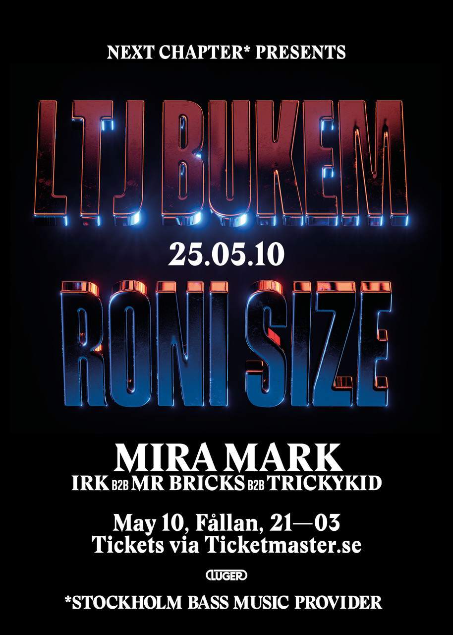 Next Chapter* presents: LTJ Bukem & Roni Size at Fållan, Stockholm