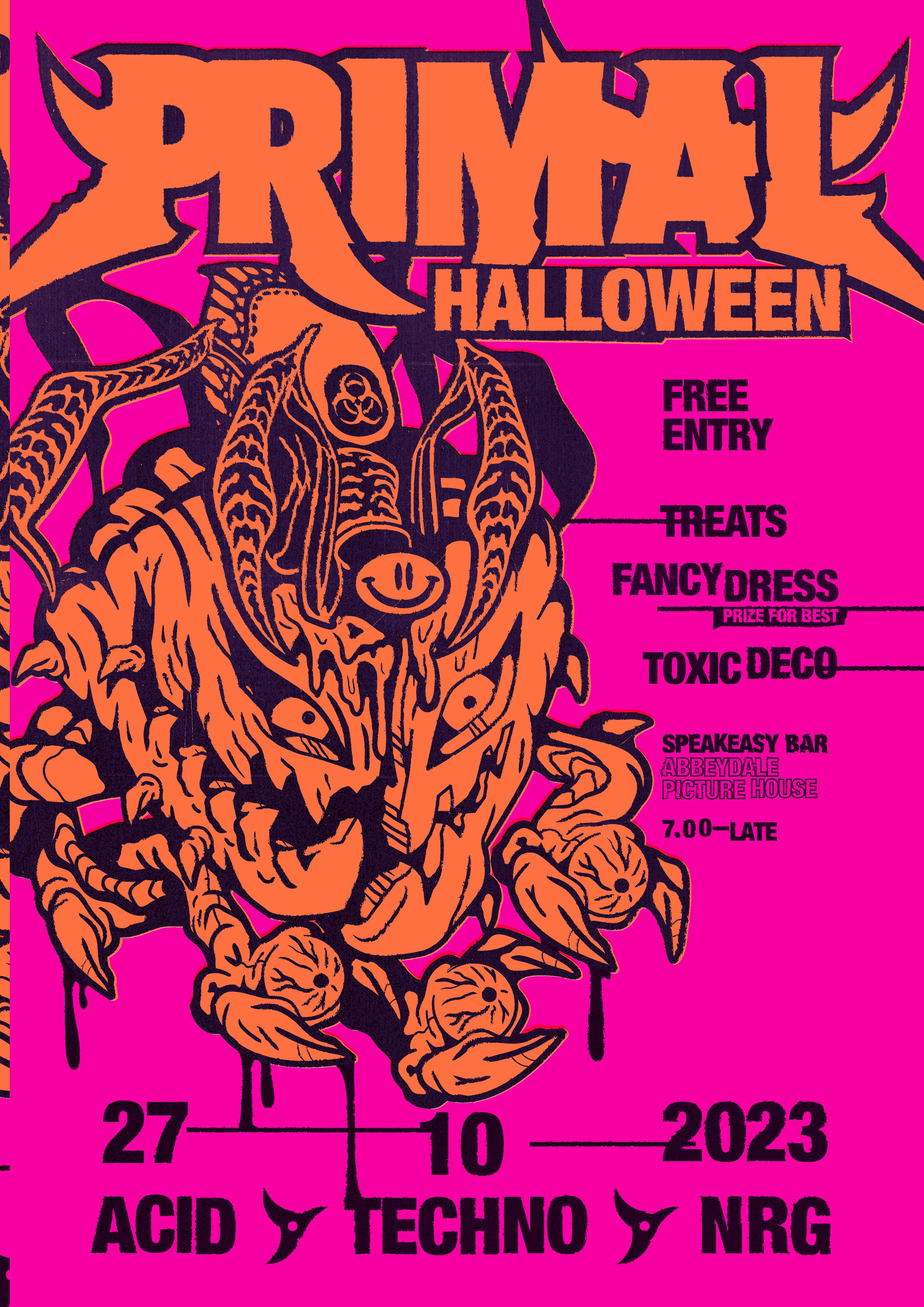PRIMAL HALLOWEEN FREE PARTY - ACID / TECHNO / NRG em Abbeydale Picture ...