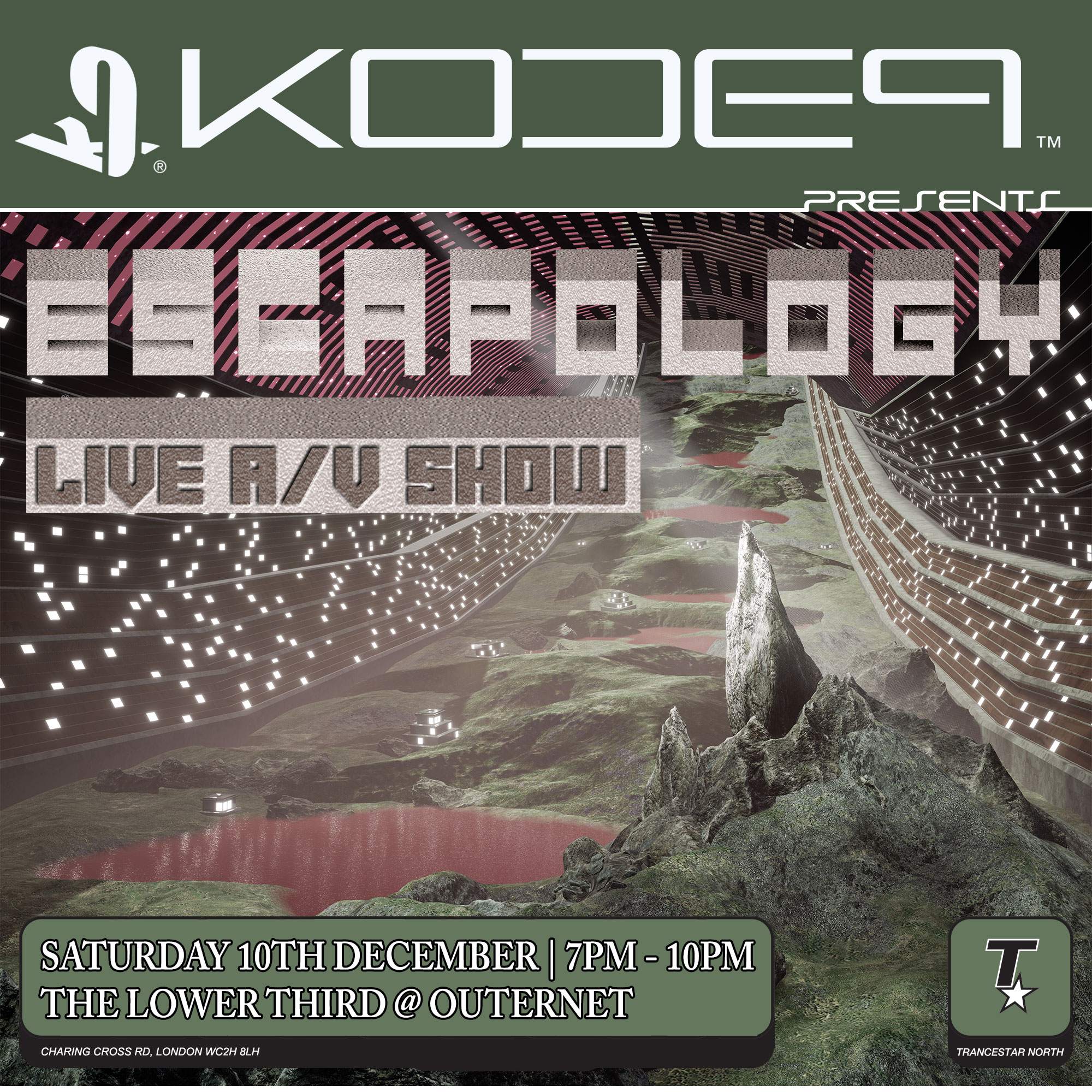 Kode9 presents Escapology: Live A/V Show em The Lower Third, London