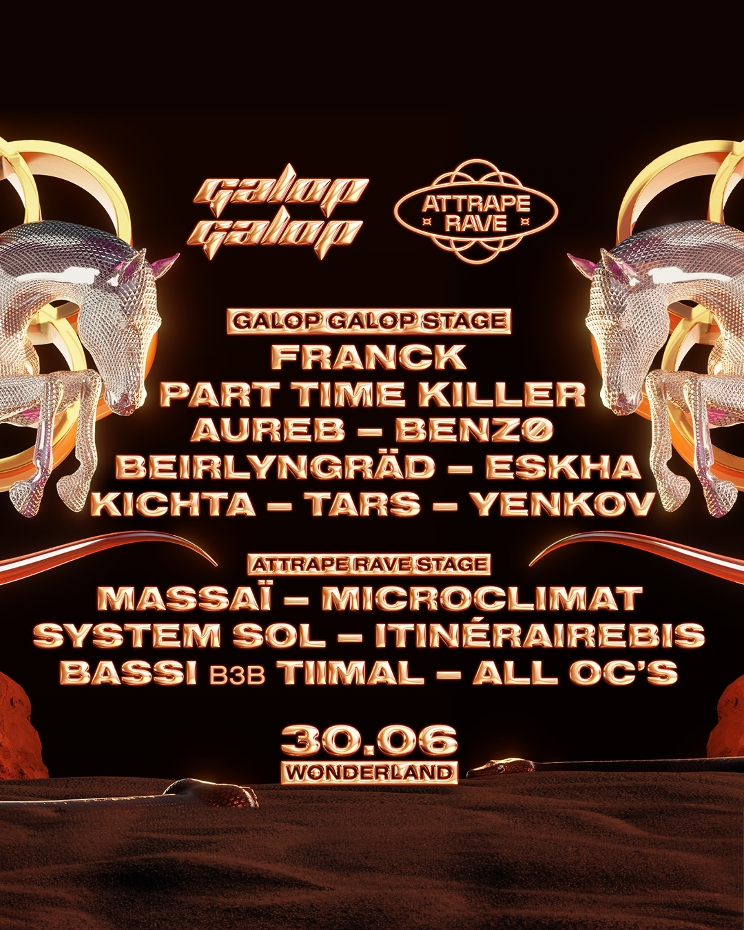 OPEN AIR: GALOP GALOP X ATTRAPE RAVE IN Wonderland at Wonderland, Paris