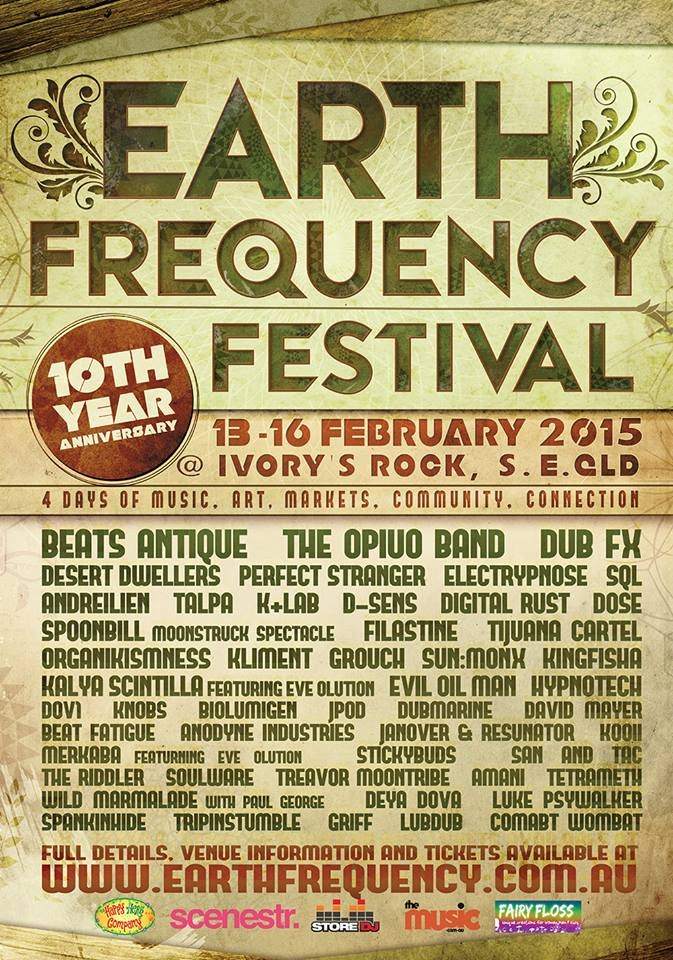 Earth Frequency 2015 bei Ivory's Rock, Brisbane