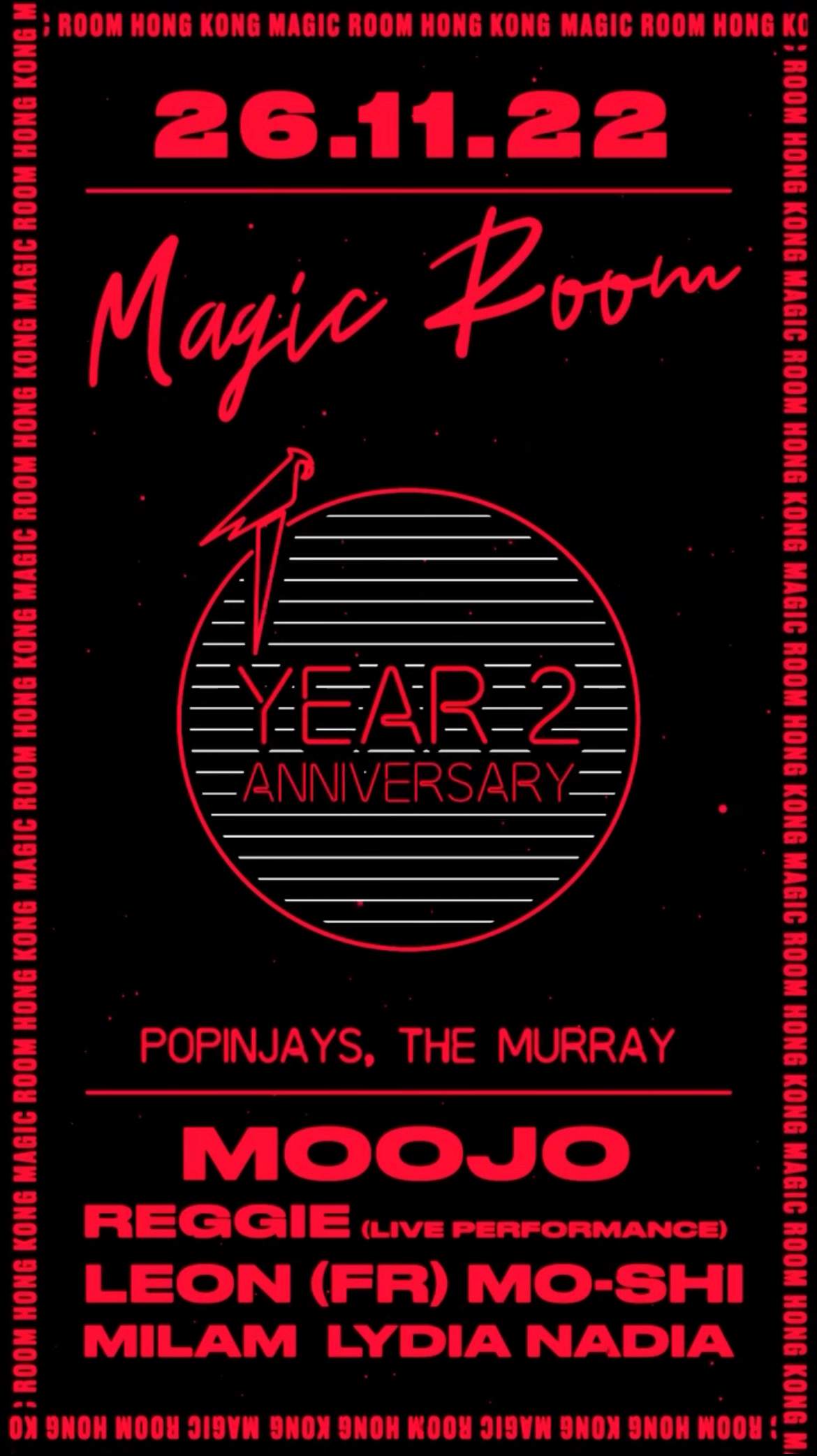 Magic Room Y2 Anniversary with Moojo - Hong Kong em Popinjays, Hong Kong