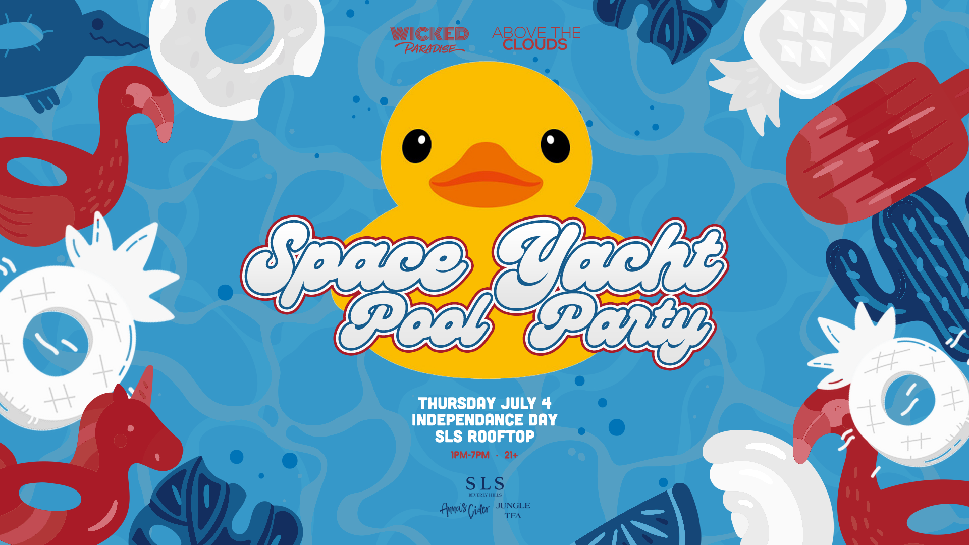 Space Yacht Pool Party at SLS Beverly Hills, Los Angeles