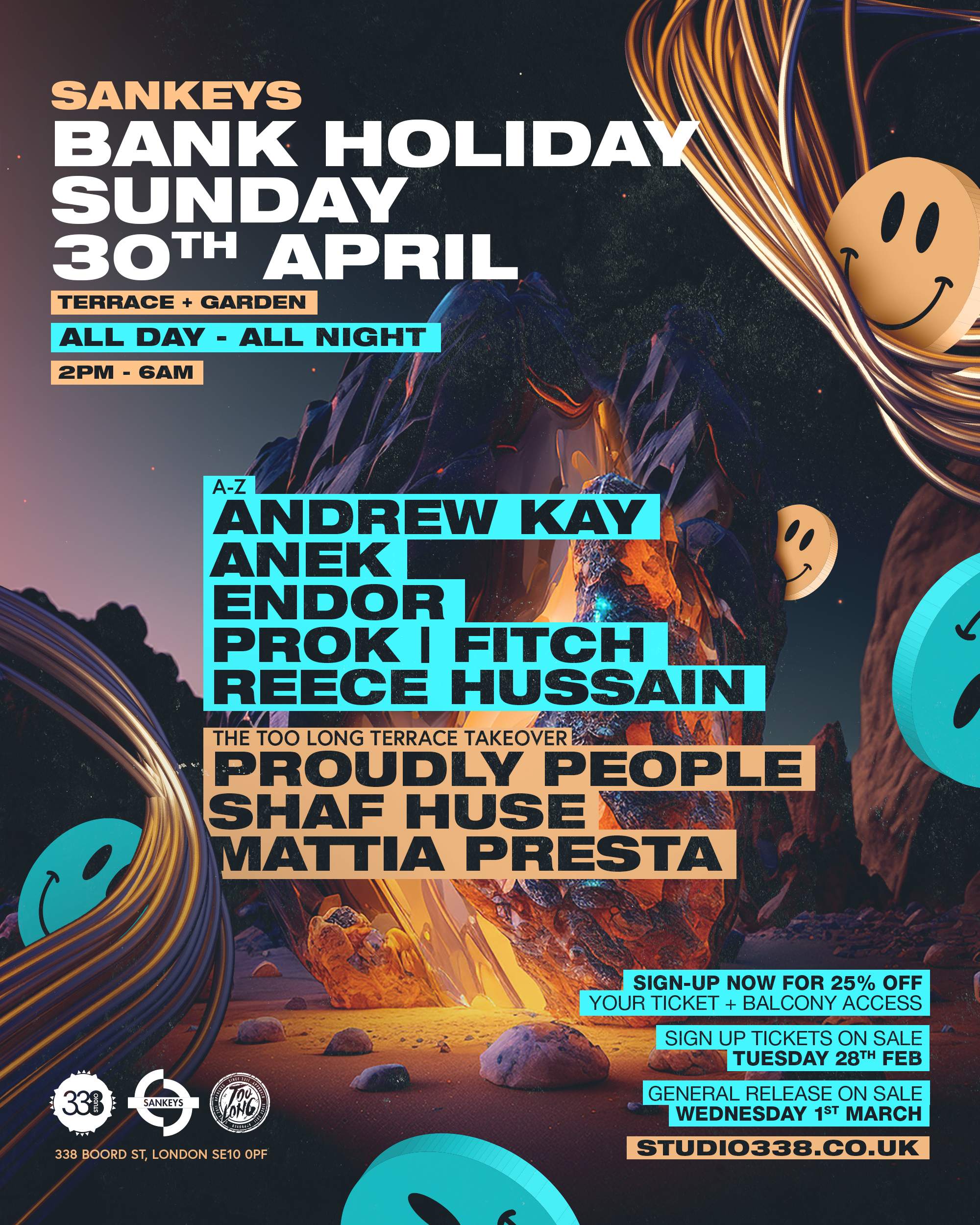 Sankeys London Bank Holiday Sunday - All Day & Night Terrace Rave at ...
