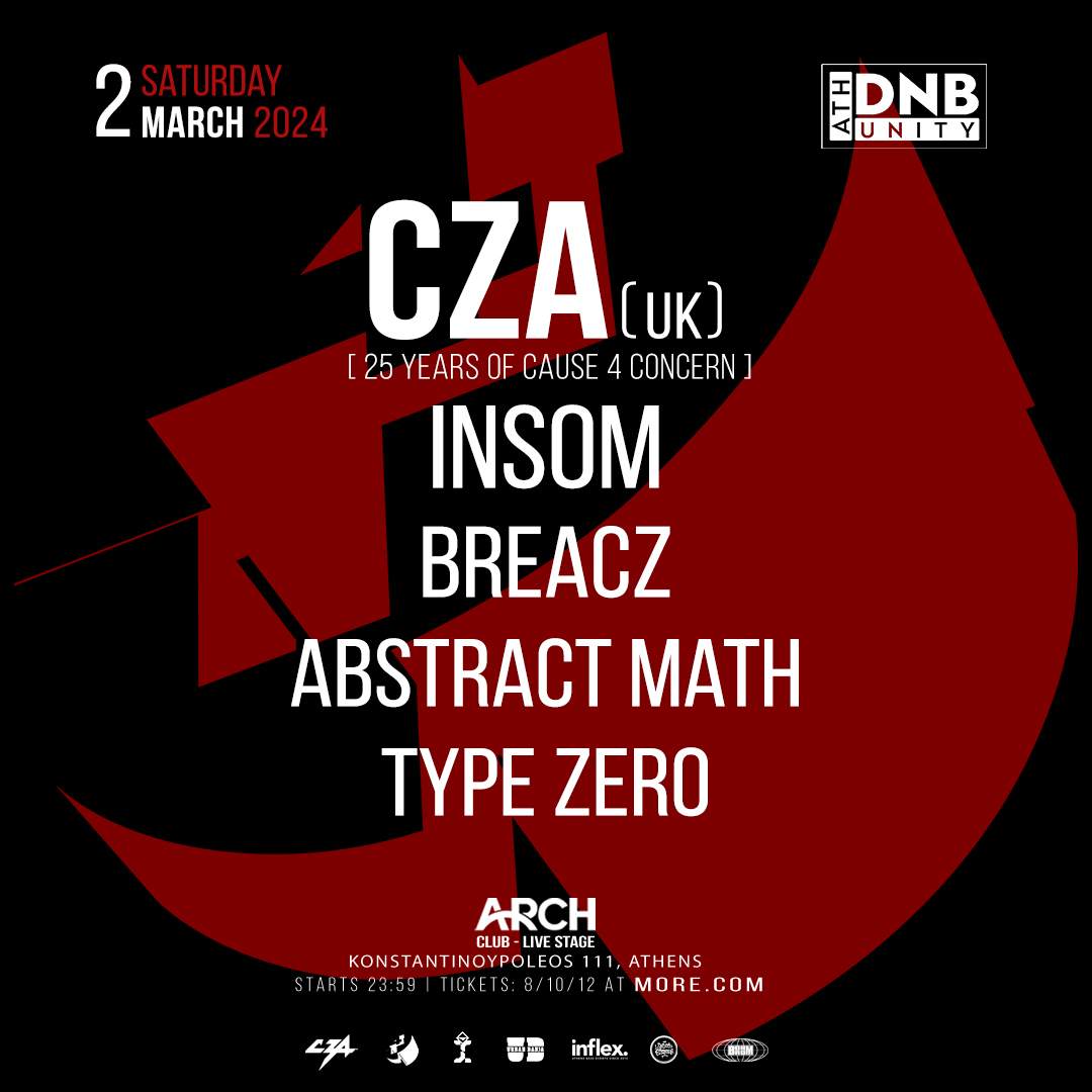 ATH DNB UNITY with CZA (UK) - 25 Years Cause 4 Concern at Arch Club, Greece