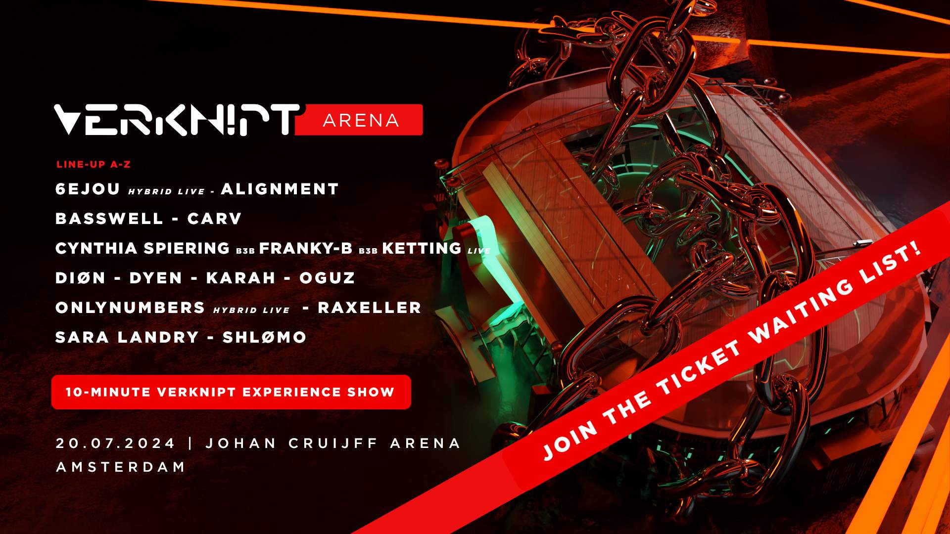 VERKNIPT ArenA | World's biggest hard techno rave at Johan Cruijff ...