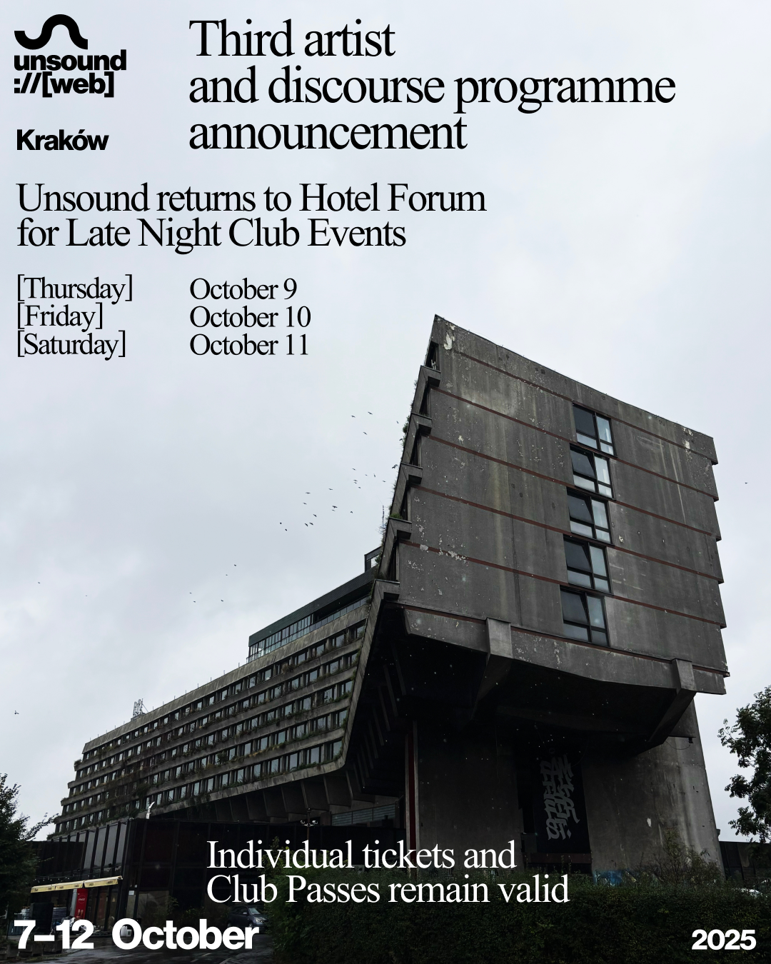 Unsound Festival 2025 · Tickets