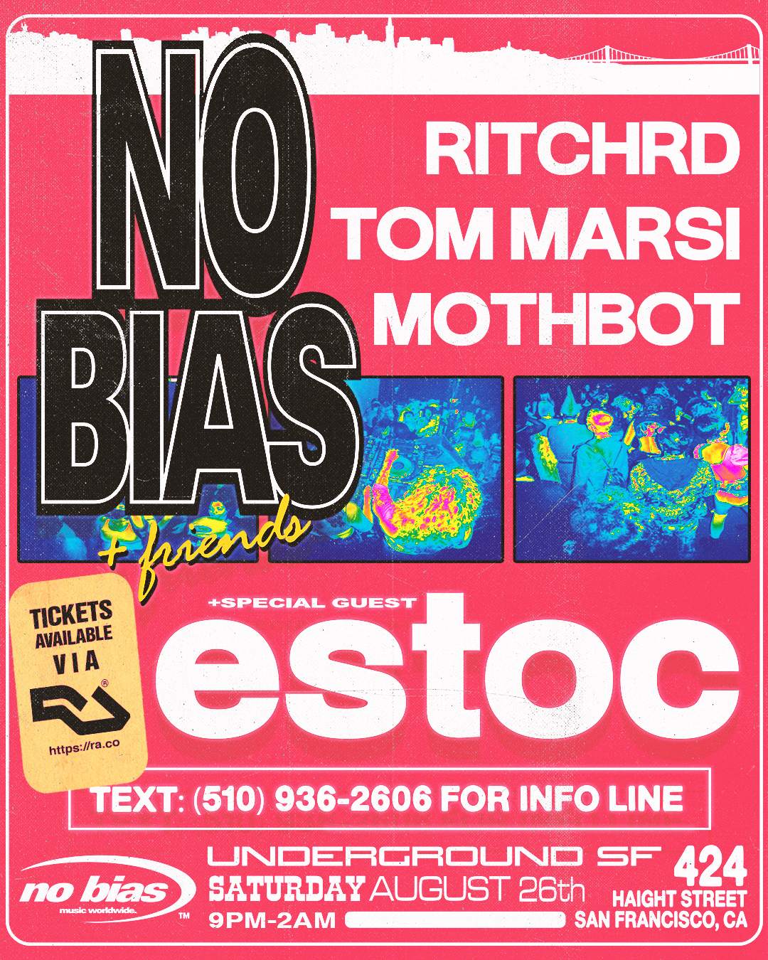 NO BIAS and friends: estoc at Underground SF, San Francisco/Oakland