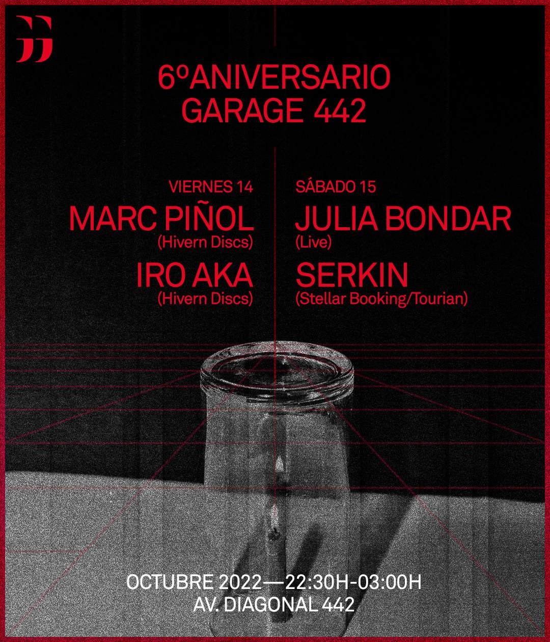 Garage 442 6th ANNIVERSARY w/ Julia Bondar (live!) + Serkin at Garage ...