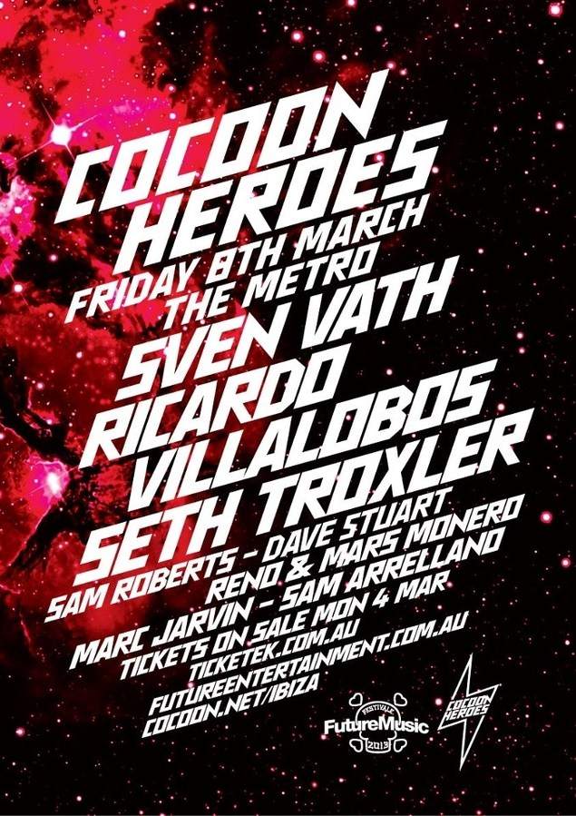 Cocoon Heroes feat. Sven Vath, Ricardo Villalobos, Seth Troxler a The Metro Theatre, Sydney