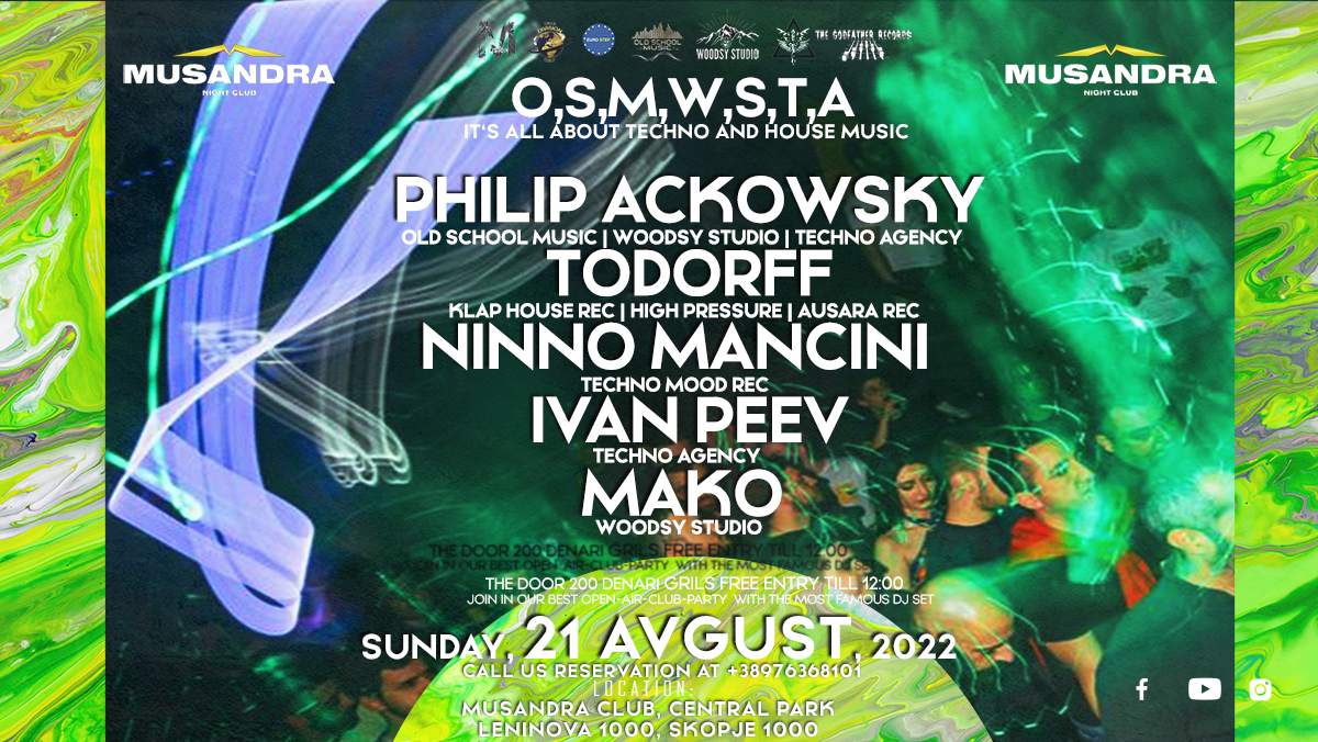 O.S.M.W.S.T.A at Club Musandra, Skopje, Park at Musandra Club, Macedonia