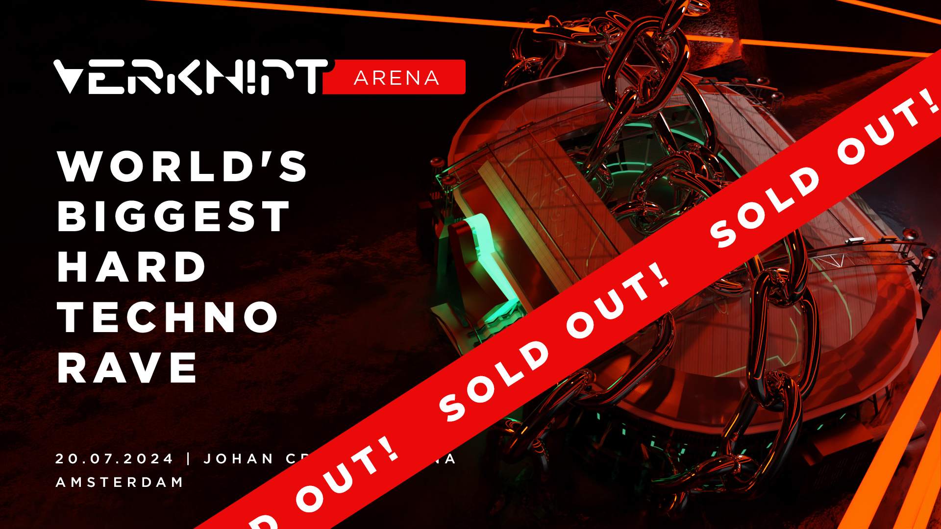 VERKNIPT ArenA | World's biggest hard techno rave at Johan Cruijff ...