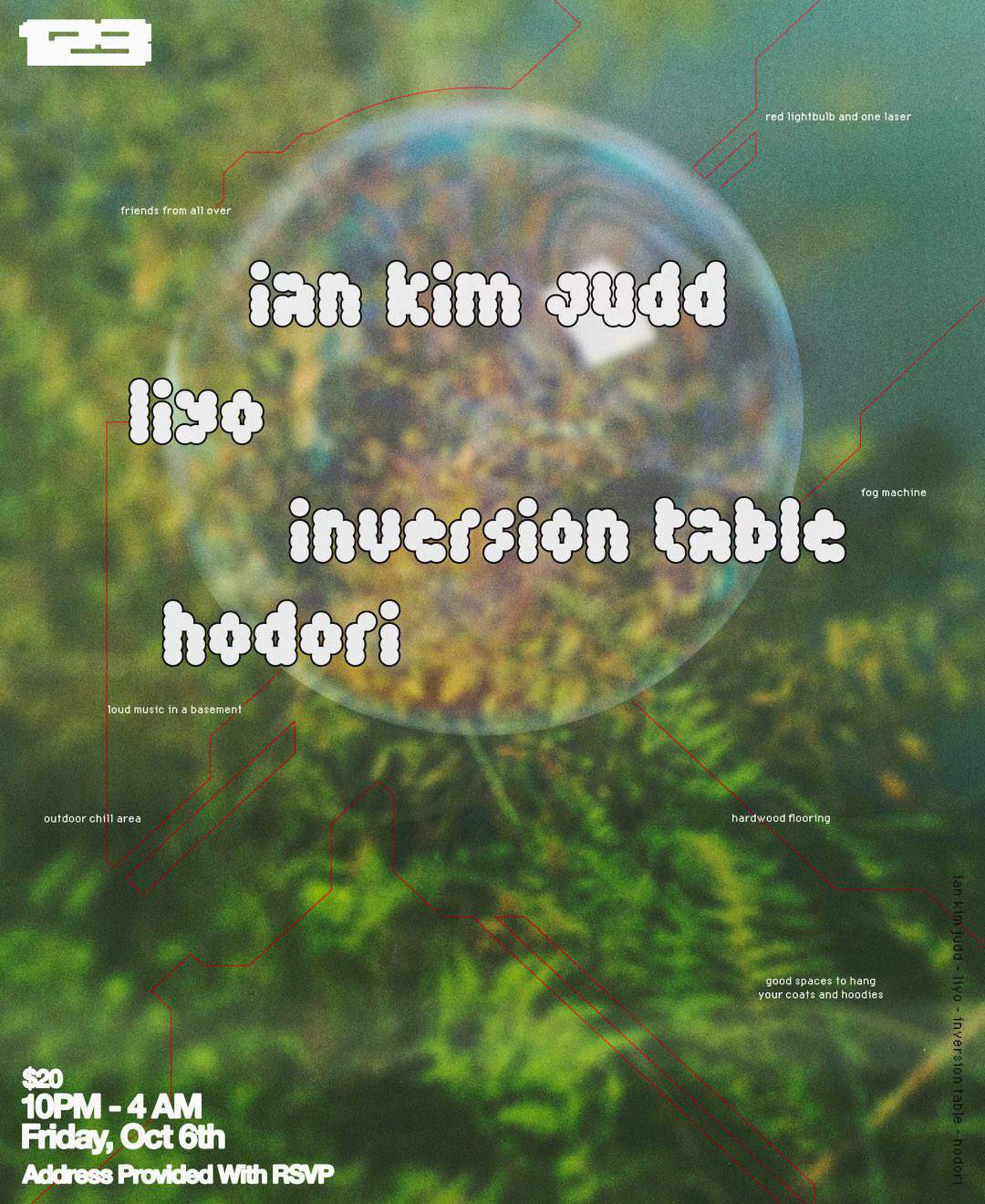 Ian Kim Judd, Liyo, Inversion Table, Hodori at TBA - Secret Location ...