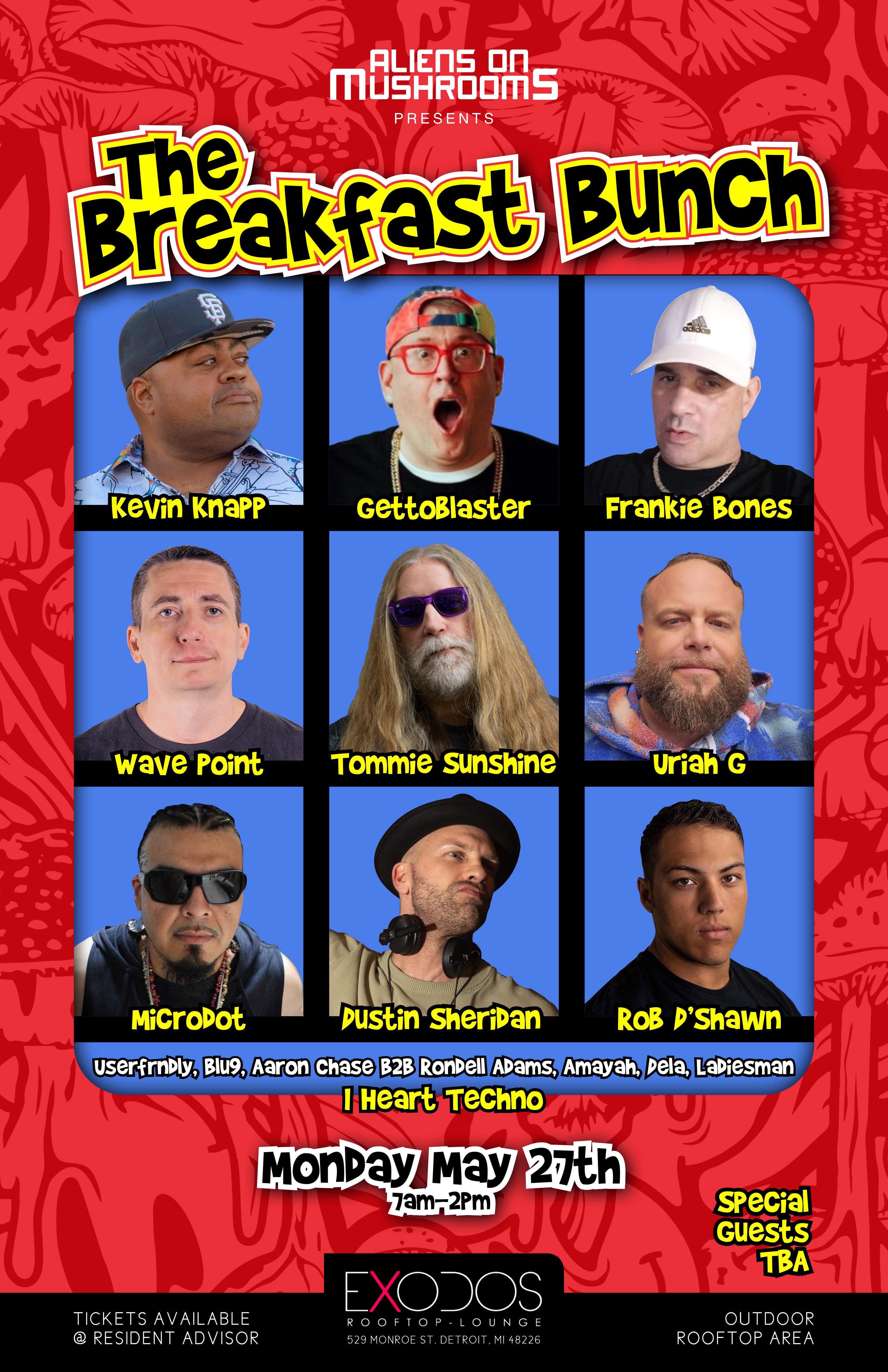 Aliens On Mushrooms present: The Breakfast Bunch at Exodos Lounge, Detroit