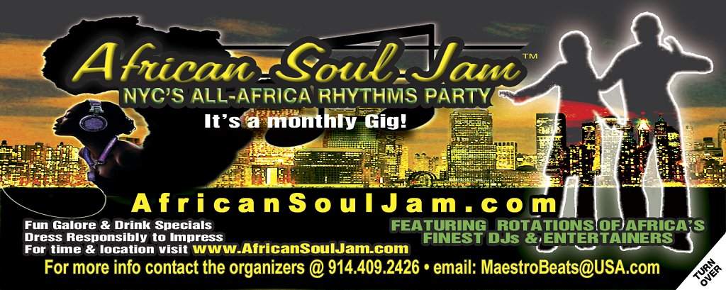 African Soul Jam Dance Party (New Location and Time!) at Lava Gina, New ...