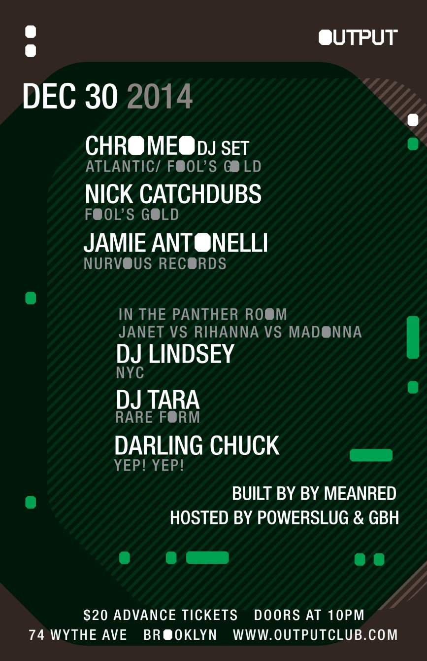 Chromeo (DJ Set)/ Nick Catchdubs/ Jamie Antonelli at Output and the VS ...