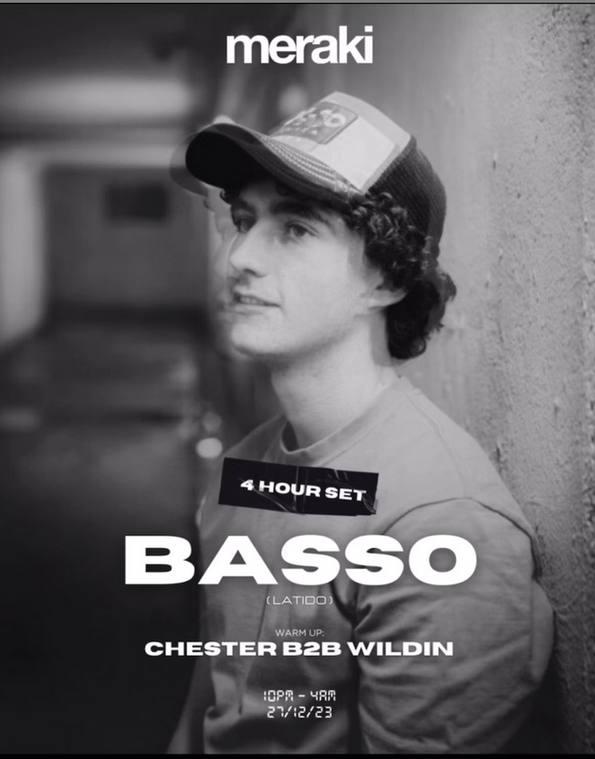 Basso 4 hour special @ Meraki at Meraki, Liverpool