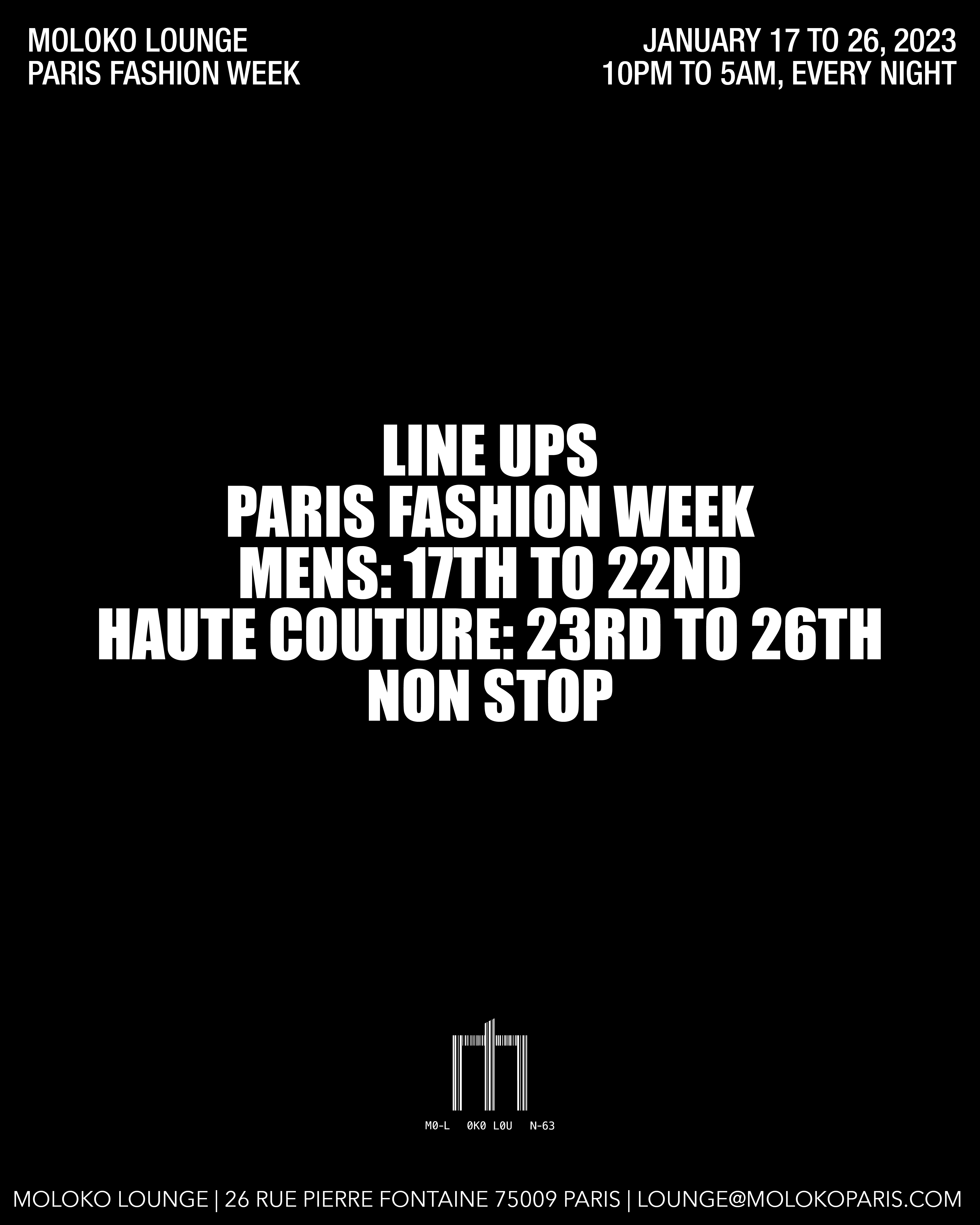 PFW - Moloko Paris Lounge Wednesday - Saverio / Elias Becker / Jarod at ...