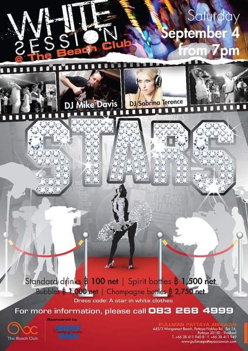 White Session Beach Party At Asiawan Beach Club bij Pullman Pattaya Hotel, Thailand