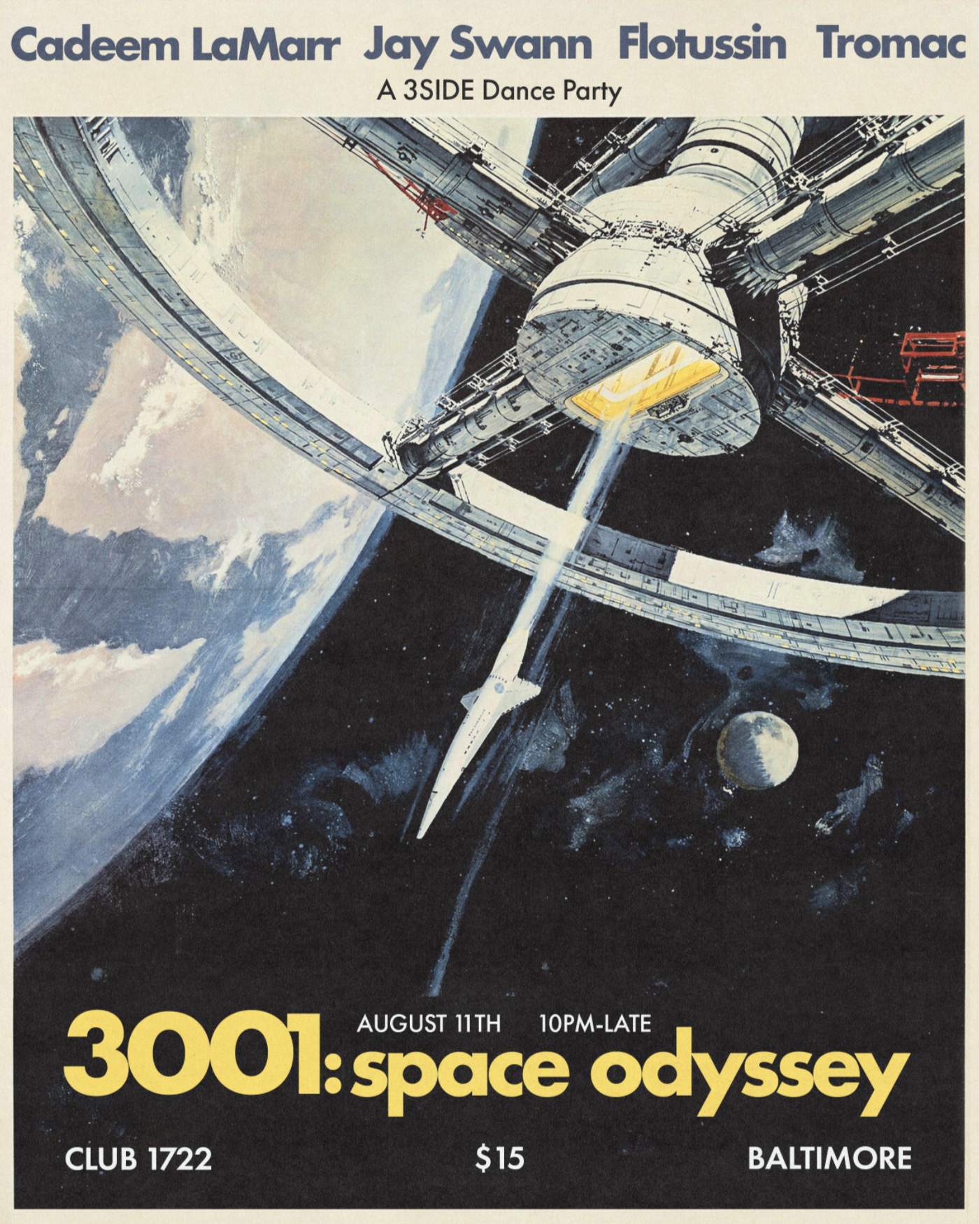 3001: space odyssey at Club 1722 Afterhours, Baltimore