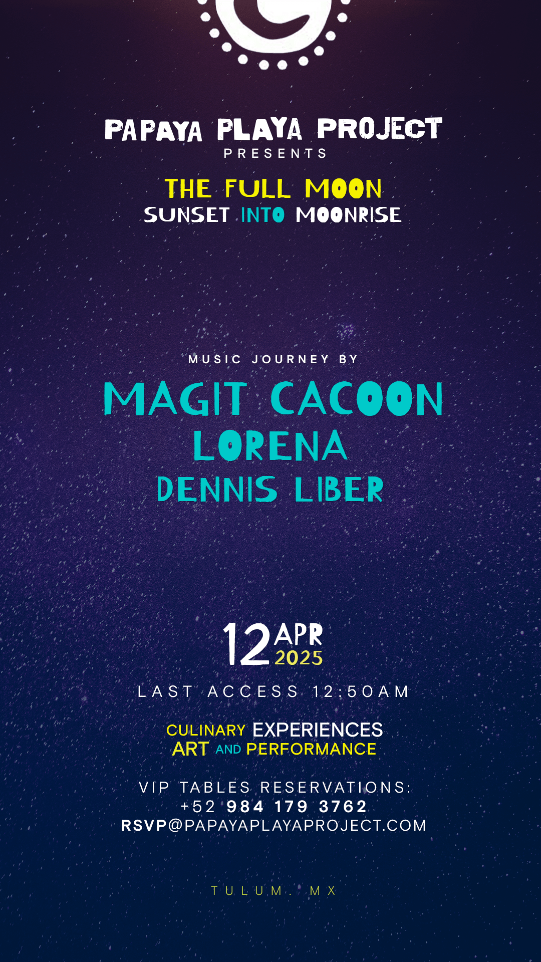 PPP- presents: THE FULL MOON - Music Journey By @Magit Cacoon at Papaya ...