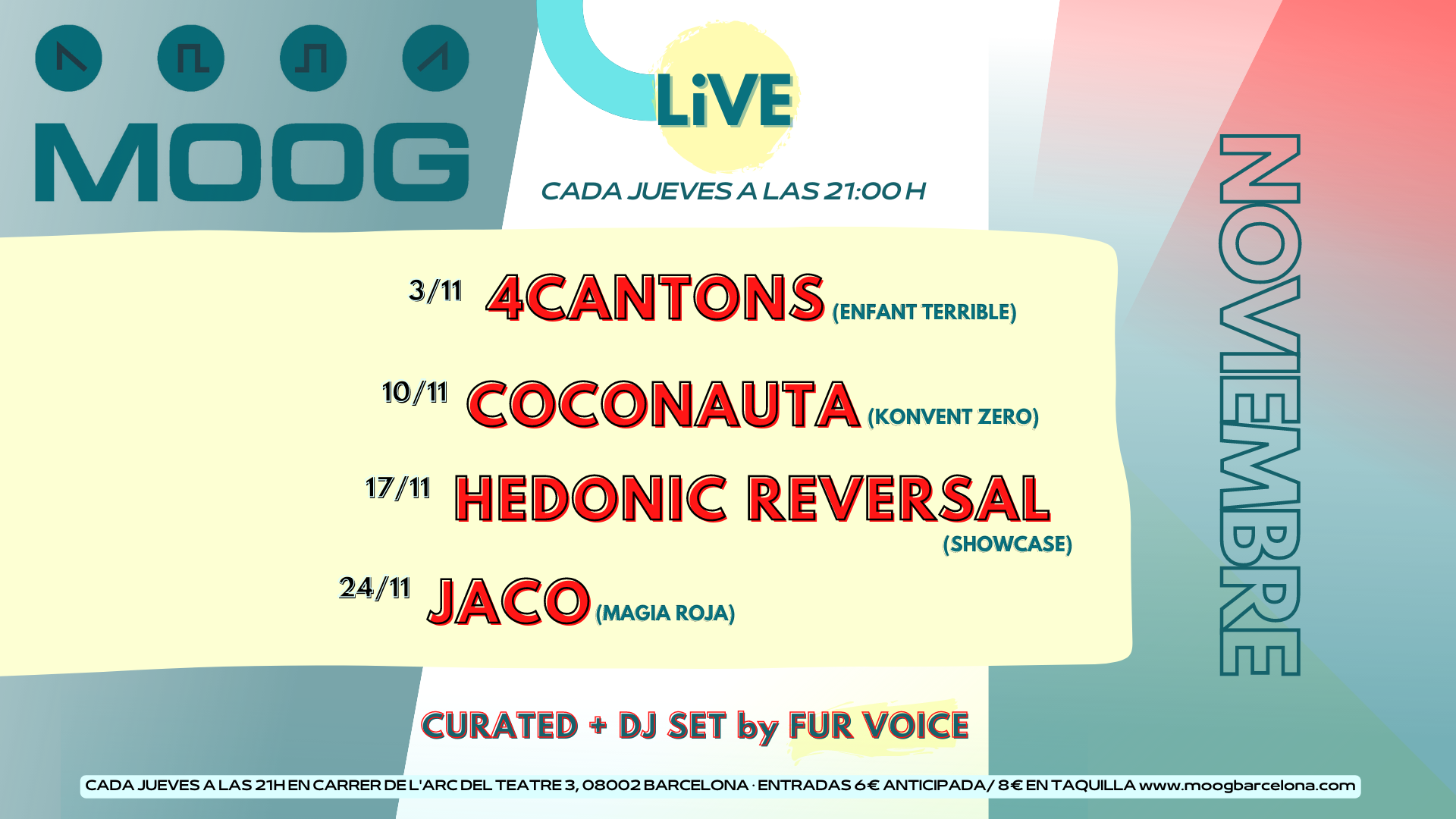 MOOG LIVE - JACO (MAGIA ROJA) + Fur Voice DJ Set at Moog Club, Barcelona