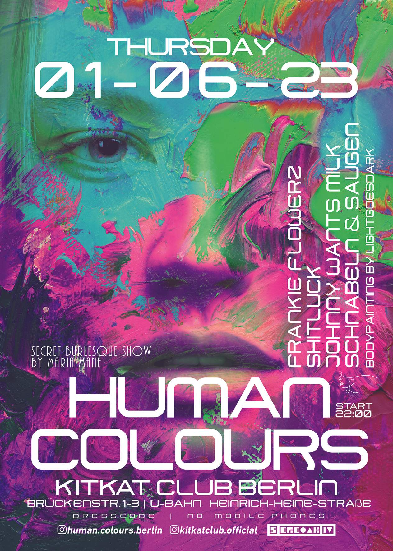 Human Colours w/ Burlesque Maria Mané / Frankie Flowerz / Shitluck ...