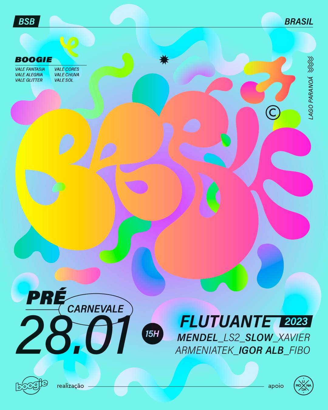 Boogie Flutuante Pré Carnevale at Paranoá Lake, Brasília, Brazil