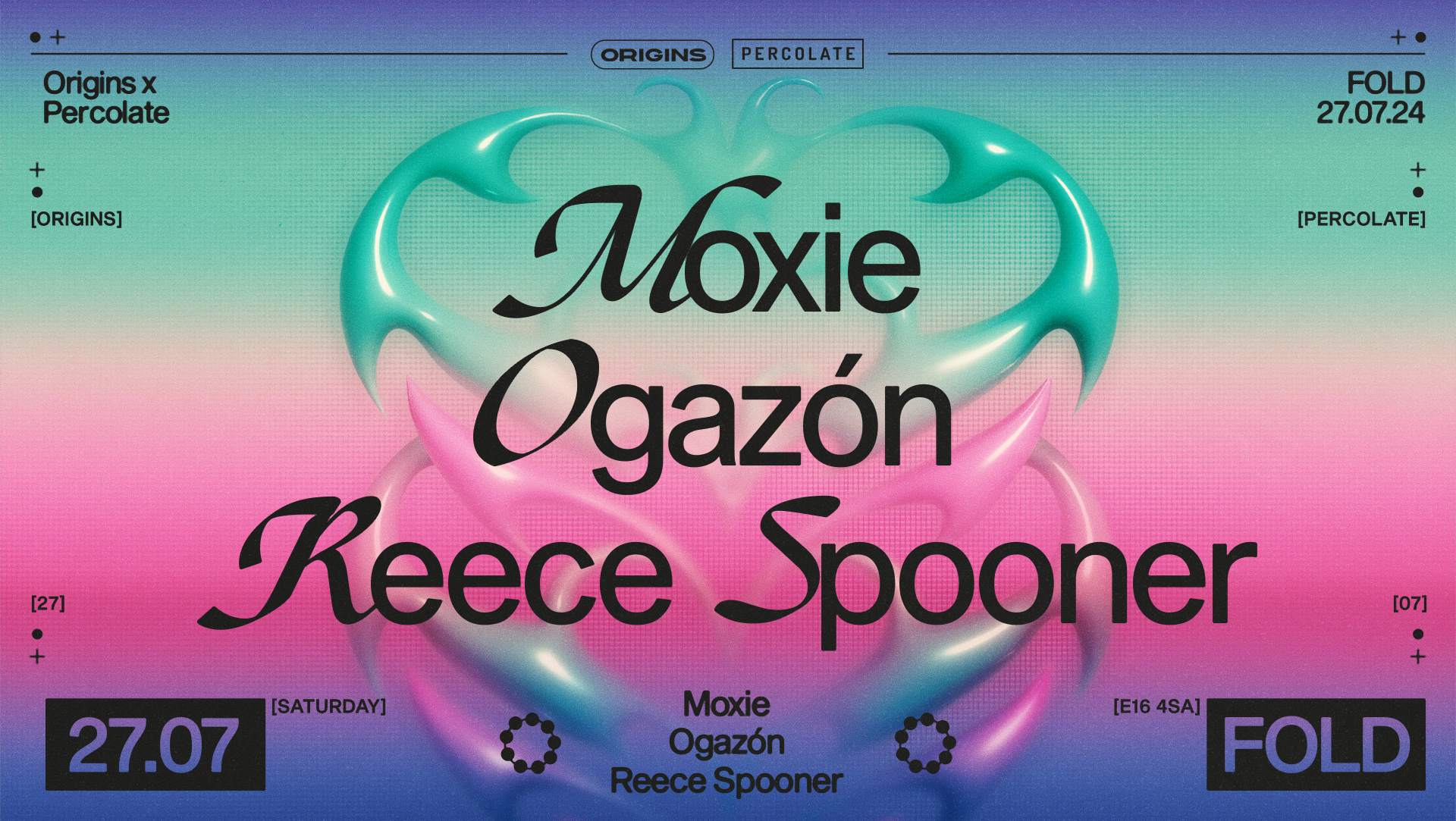 Origins x Percolate: Moxie, Ogazón & Reece Spooner at FOLD, London