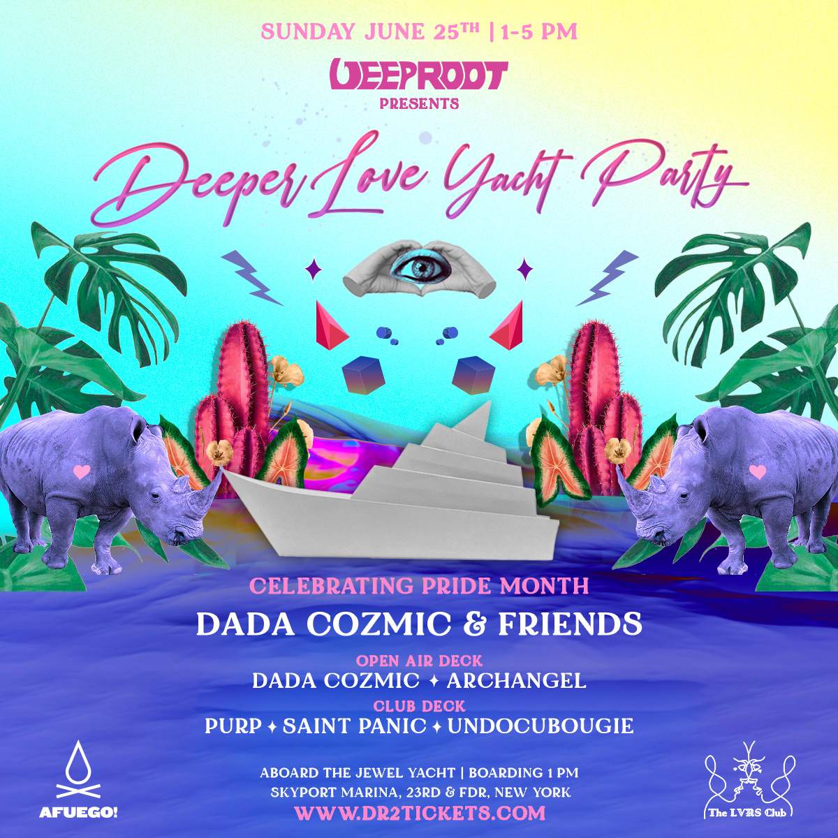 DeeperLove Pride Yacht: Dada Cozmic & Friends - Day Party 6/25 at Jewel ...