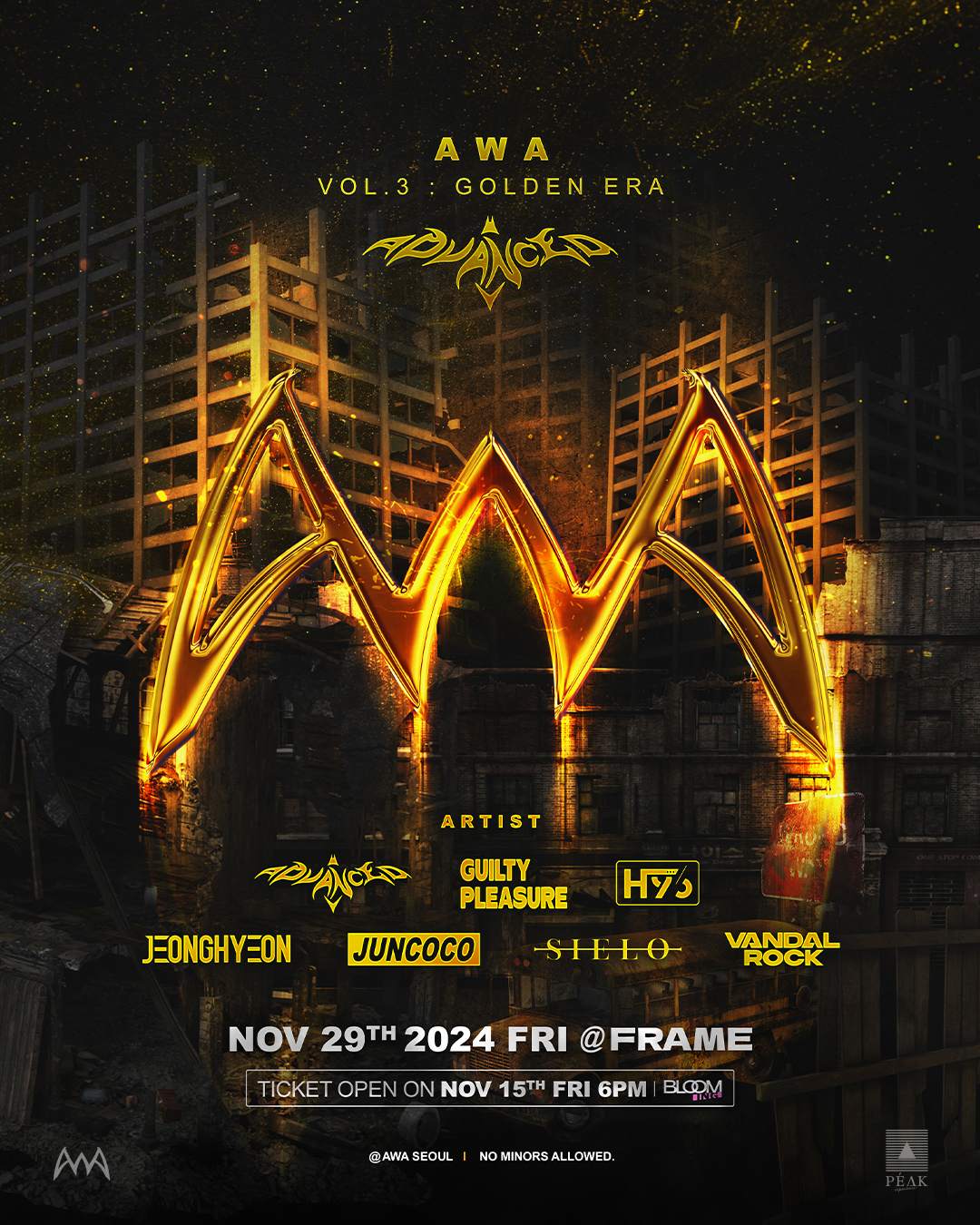 AWA Seoul Vol.3 [MainStage DanceMusic Event] at TBA - Frame Seoul, Seoul