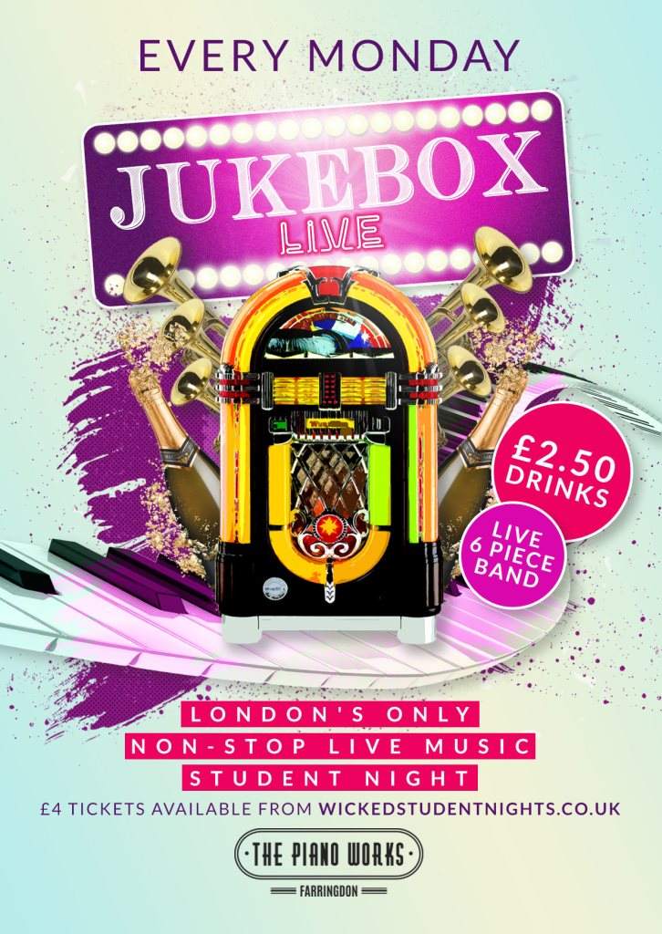 Jukebox Live Every Monday bei The Piano Works, London