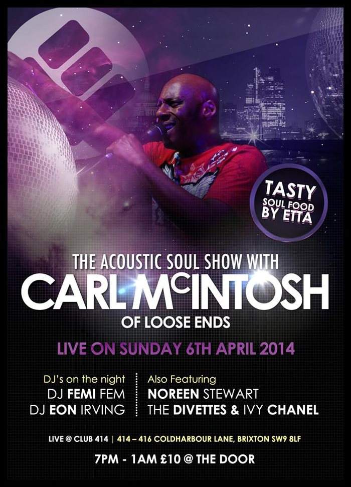 Carl Mcintosh of Loose Ends Live! Brixton bei Club 414, London