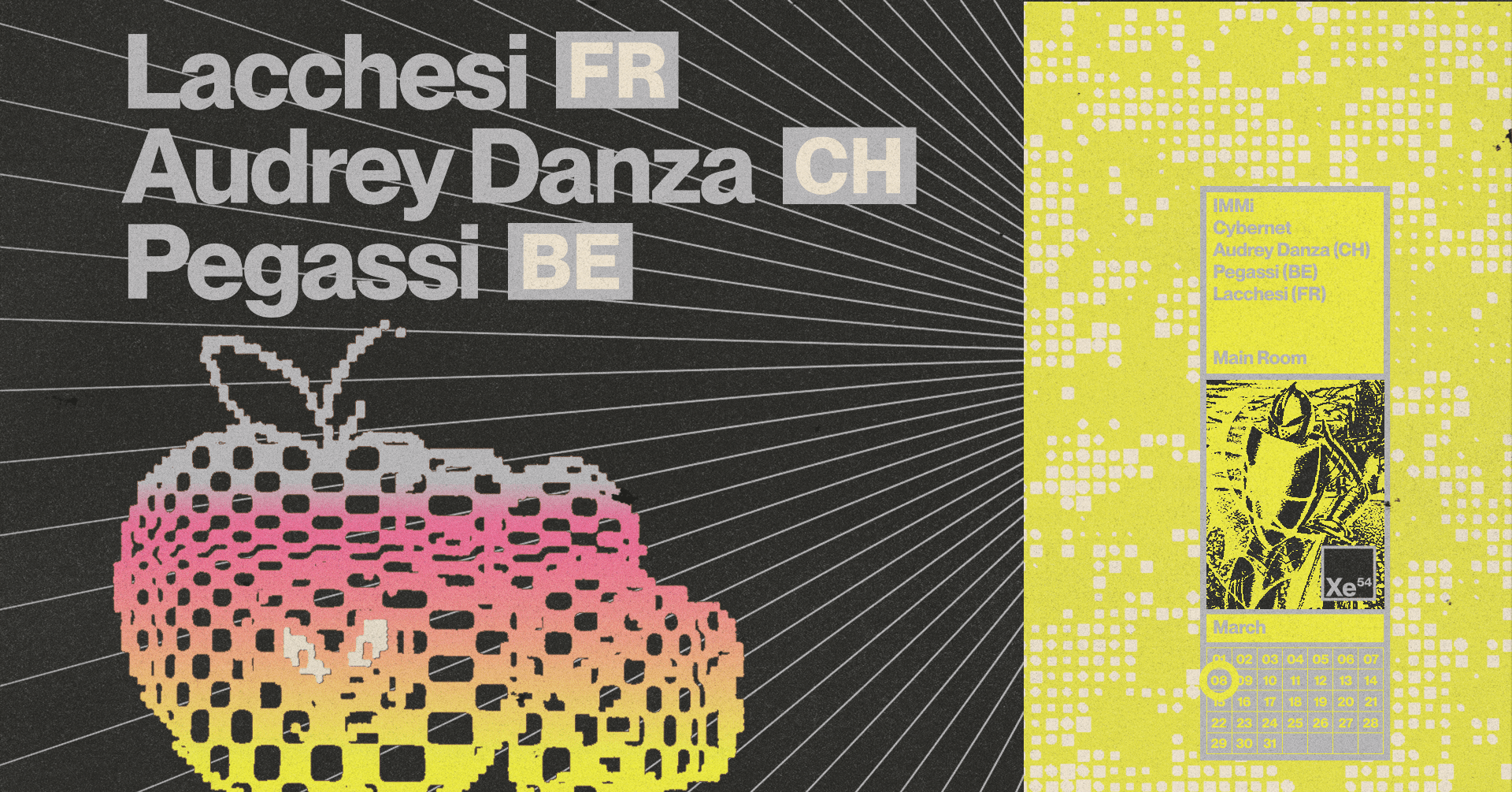 Xe54 Lacchesi (FR) + Audrey Danza (CH) + Pegassi (BE) at Xe54, Melbourne