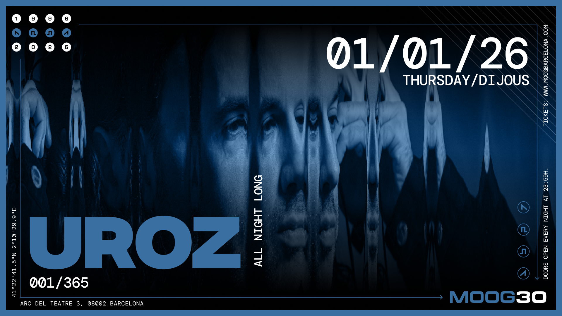'uroz`s MONDAYS' / uroz (All Night Long) at Moog Club, Barcelona
