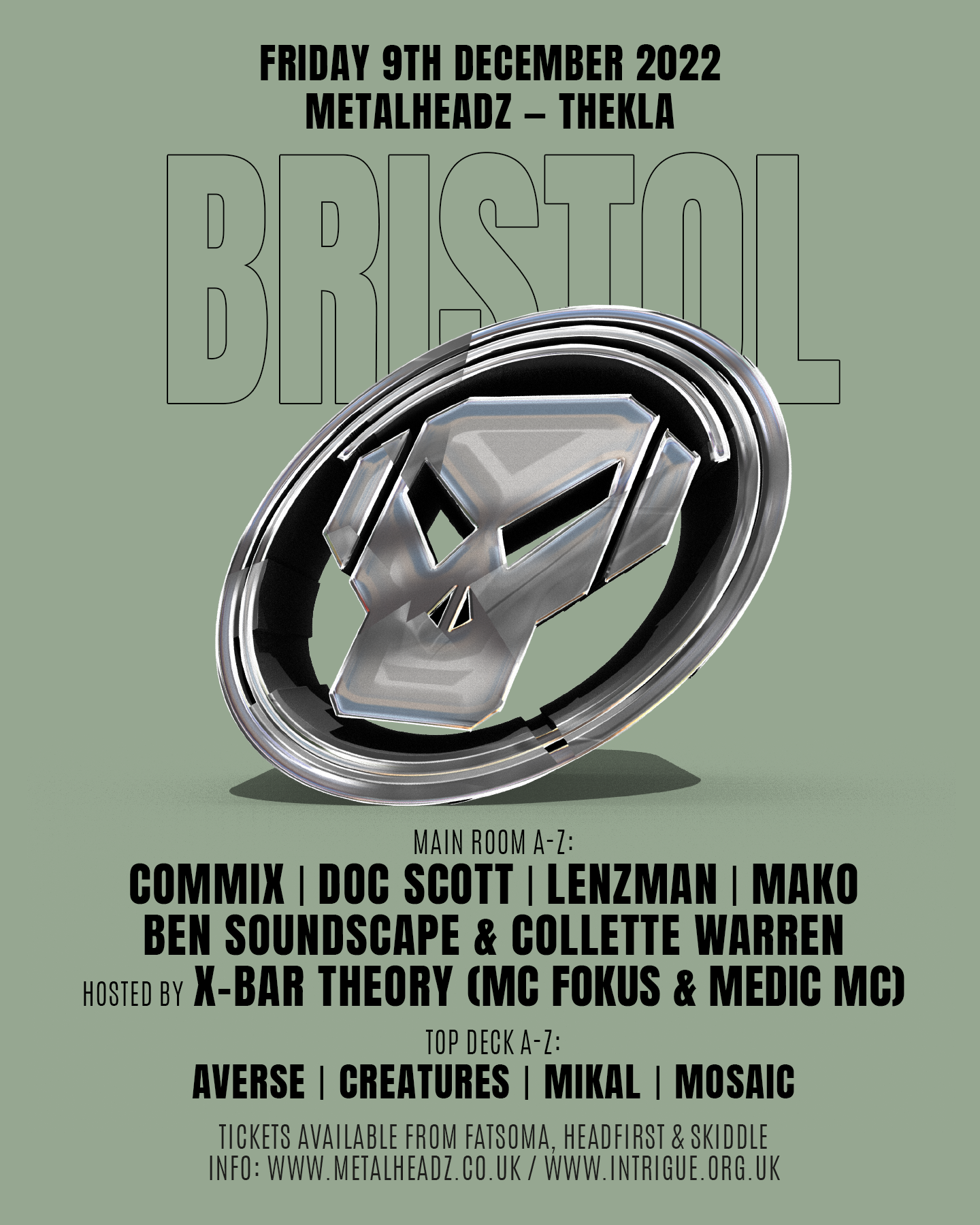 Metalheadz Bristol - Lenzman, Doc Scott, Commix at Thekla, Bristol