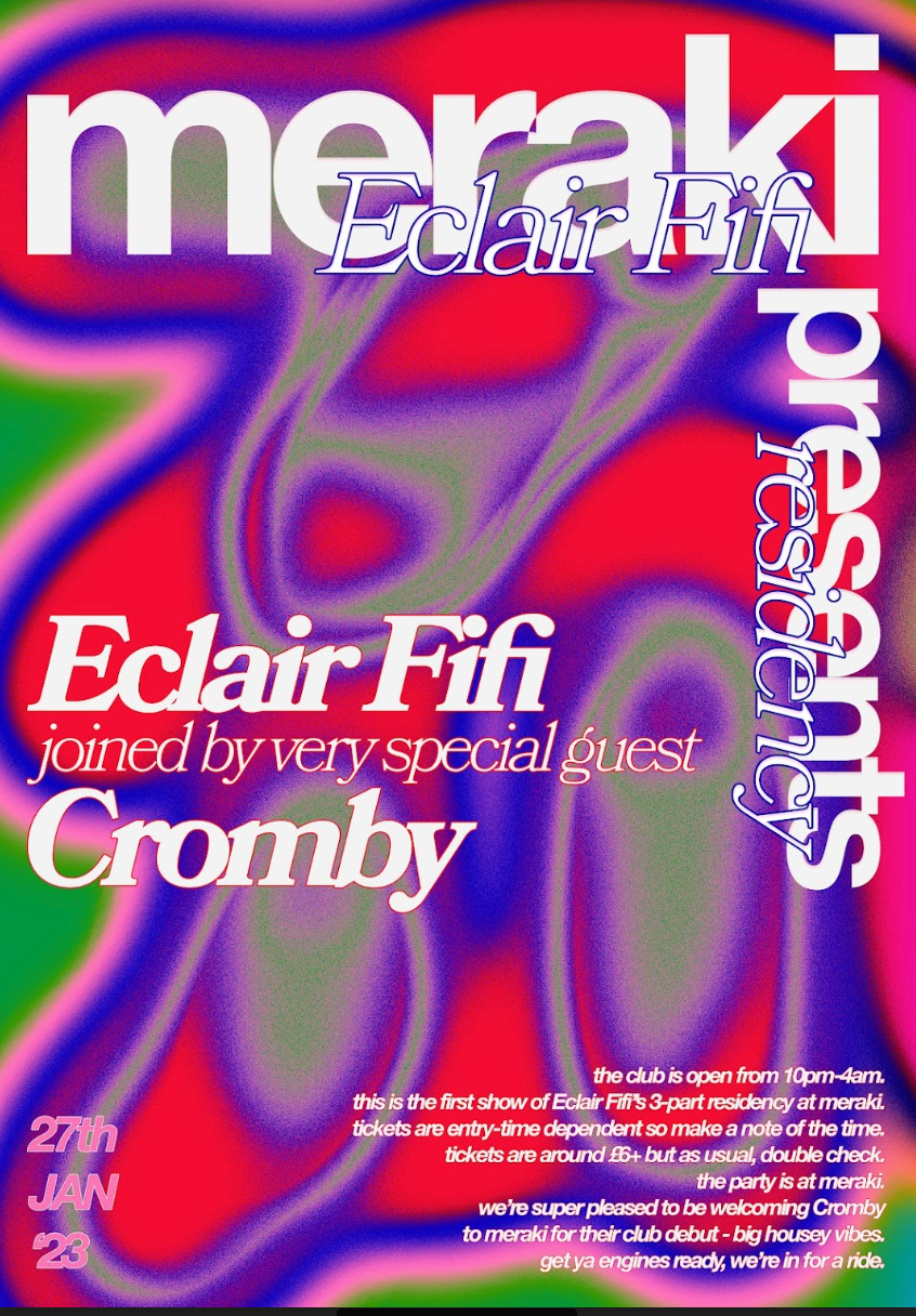 Eclair Fifi Residency - Cromby at Meraki, Liverpool