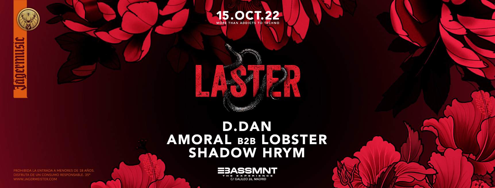Laster Club vol. XIII: D. Dan, AMORAL B2B Lobster & Shadow Hrym at The ...