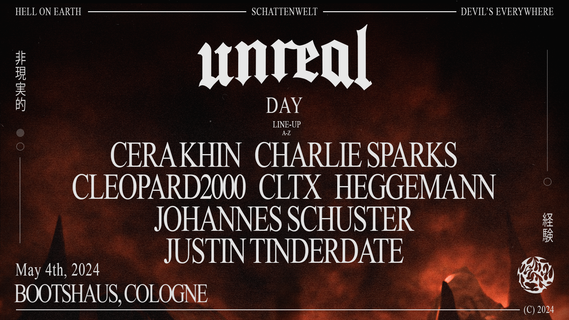 unreal WEEKENDER DAY x Charlie Sparks, CLTX, Cera Khin, Justin ...