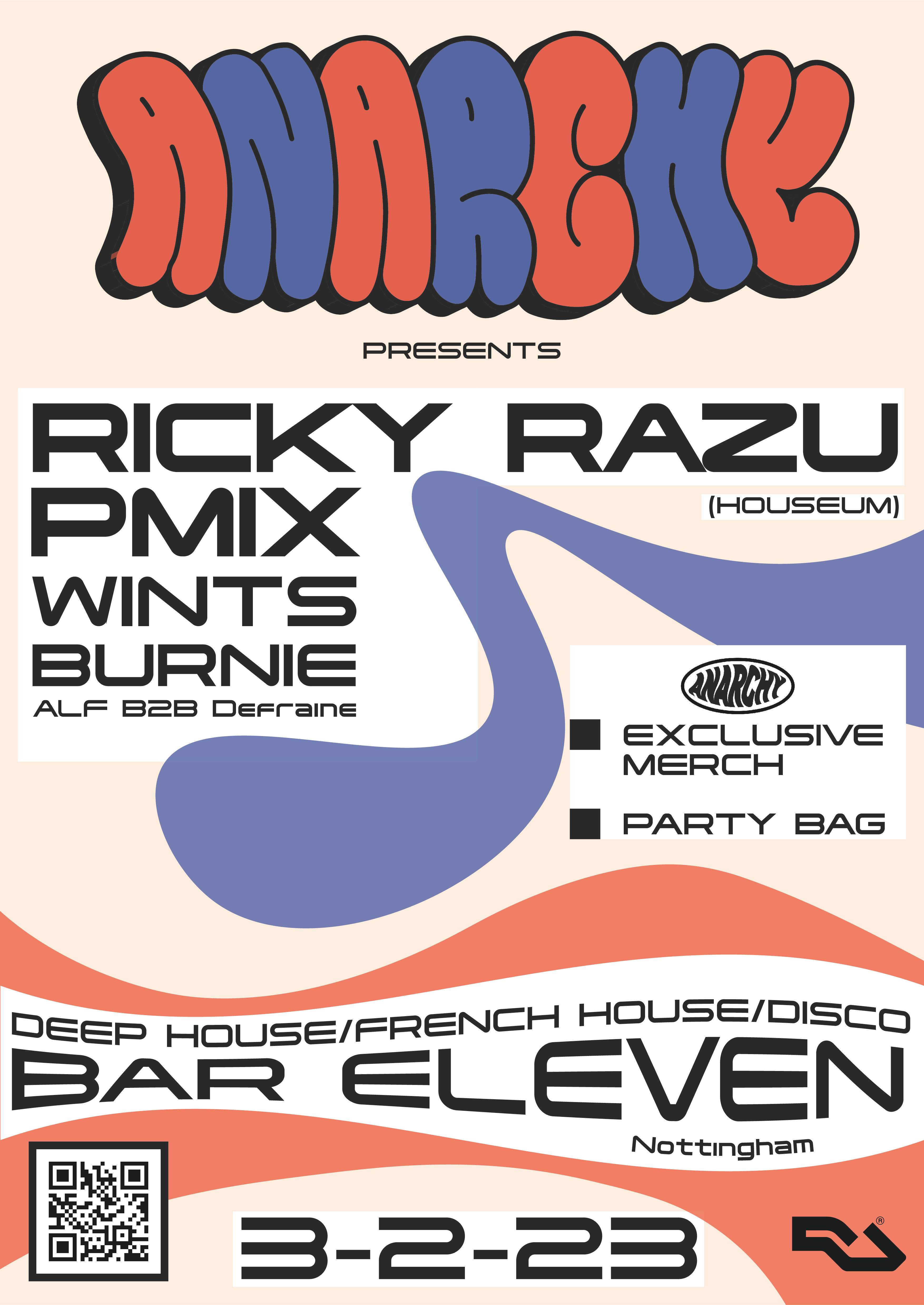 ANARCHY PRESENTS... Ricky Razu at Bar Eleven, Nottingham