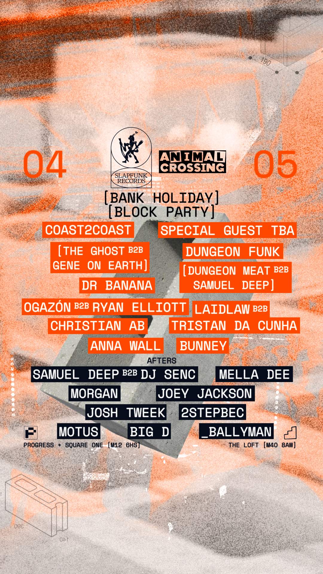 SlapFunk & Animal Crossing present The Bank Holiday Block Party at ...