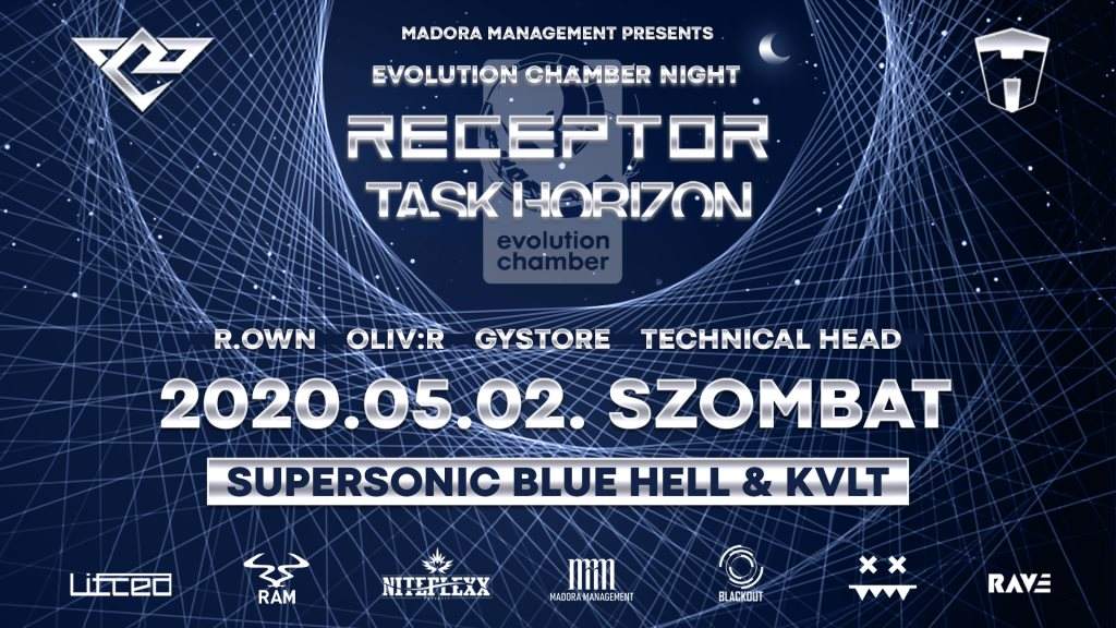 CANCELLED! NiteFlexx: Receptor - Task Horizon - Evolution Chamber Night bei Supersonic, Budapest