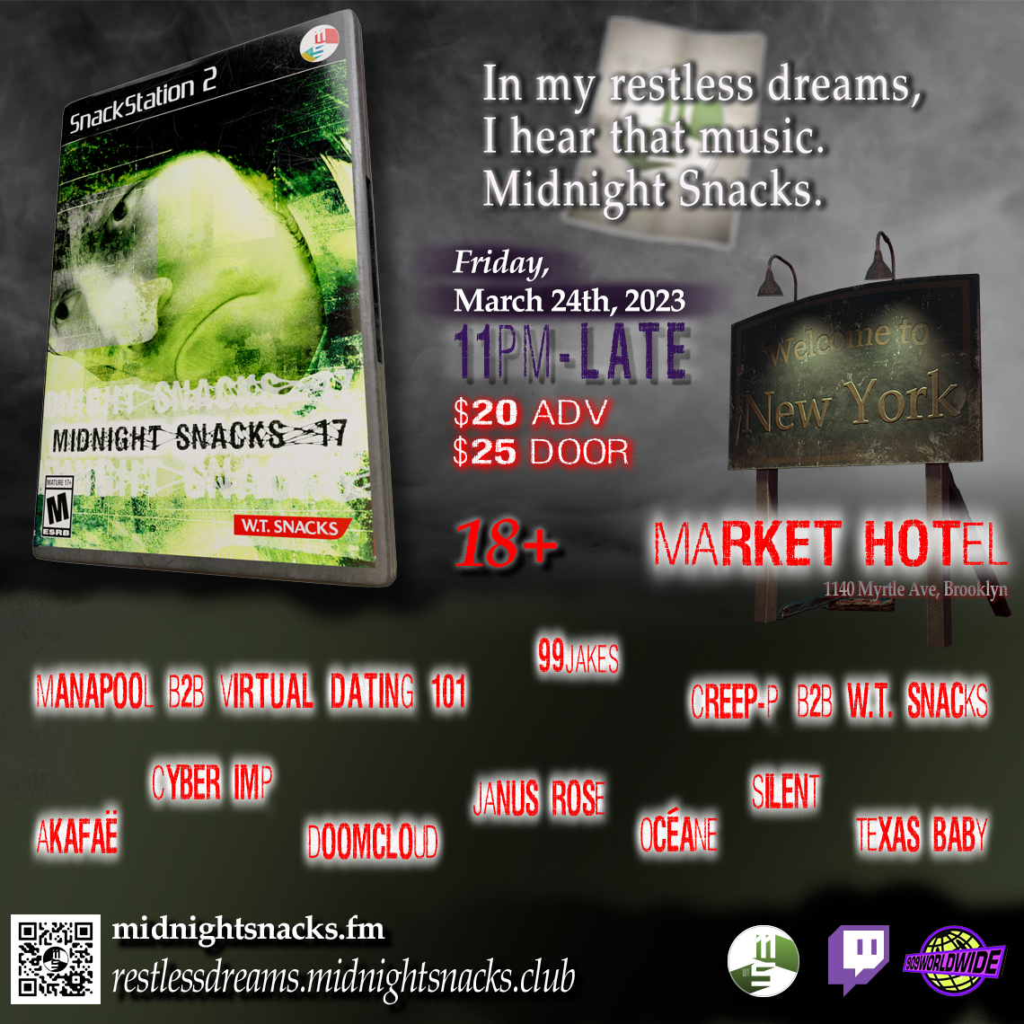 Midnight Snacks 17 Year Anniversary: Restless Dreams - feat. 99jakes, MANAPOOL, Creep-P at ...